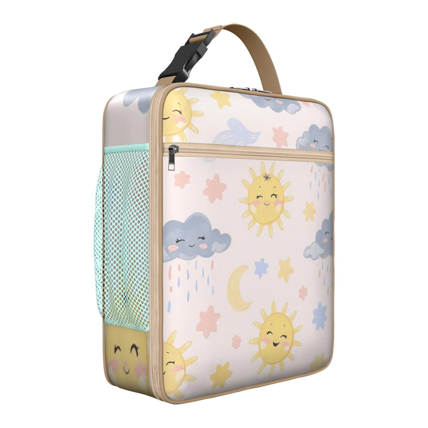 Starry Night Sky, Moon, Aurora Lunch Box Insulated Lunch Bag Box Women ...
