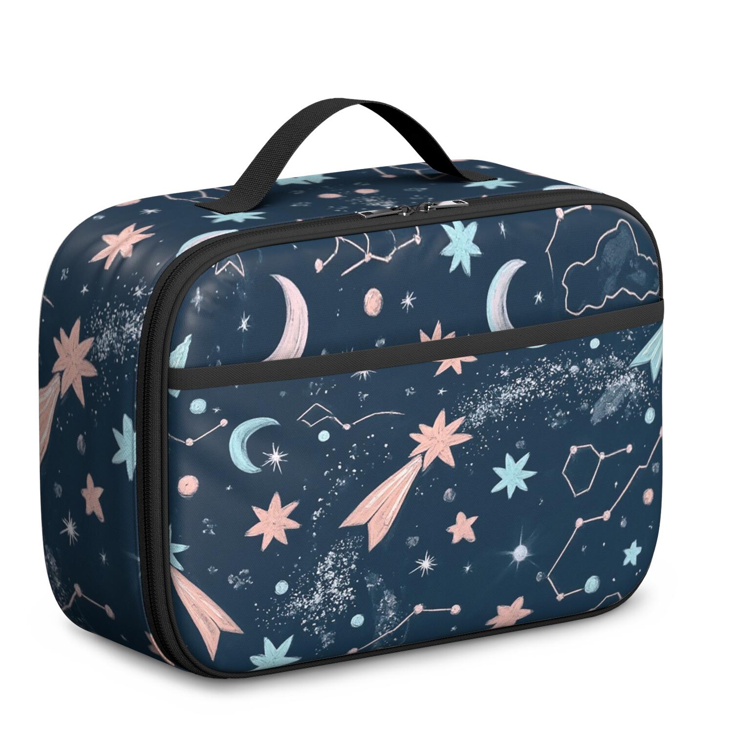 Starry Night Sky, Moon, Aurora Lunch Box Men Women Women Cooler Bag ...