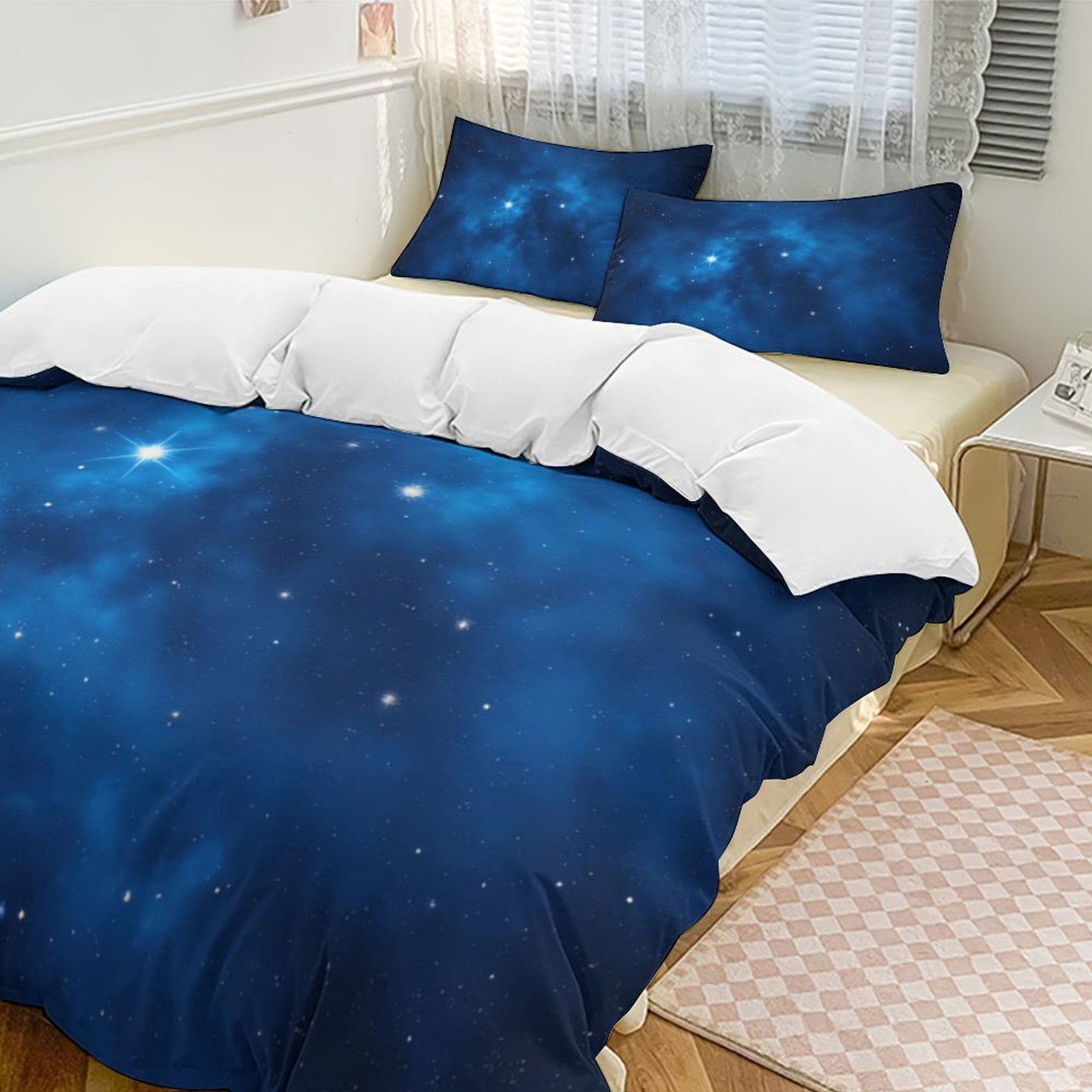 Starry Night Sky Nebula 3D Duvet Cover Set Quilt Cover Theme of ...