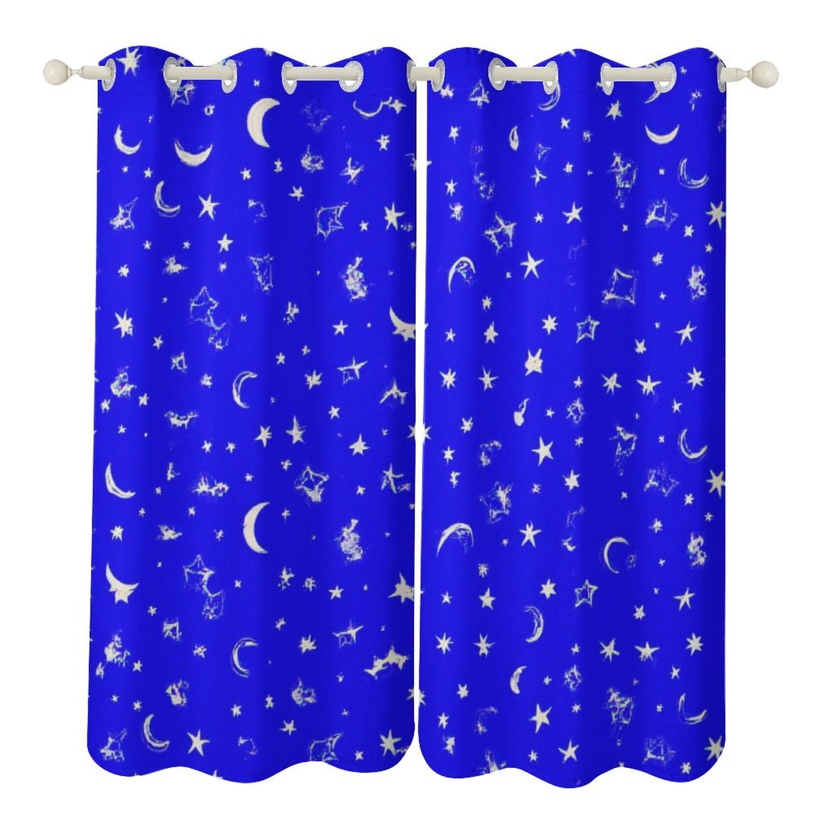 Starry Night Sky Pattern 2 Panels 3D Printing Pattern Curtain for ...