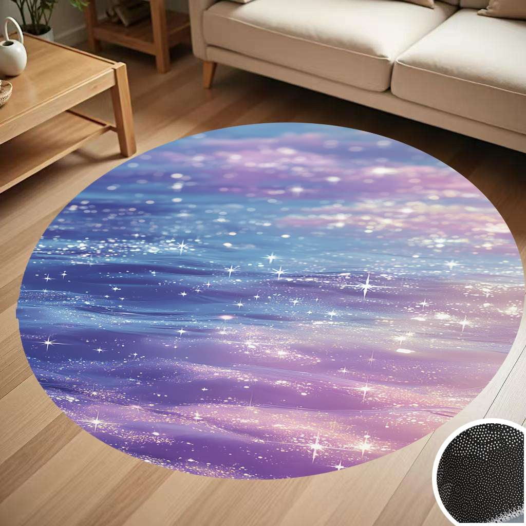 Starry Night Sky Reflection Round Carpet Living Room Bedroom Home ...