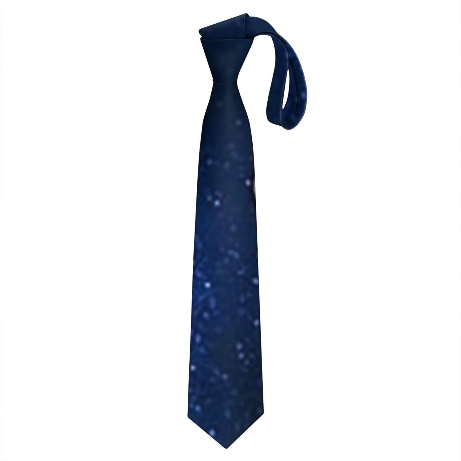 Starry Night Sky Themed Necktie - Luxury Satin Wedding Tie for ...