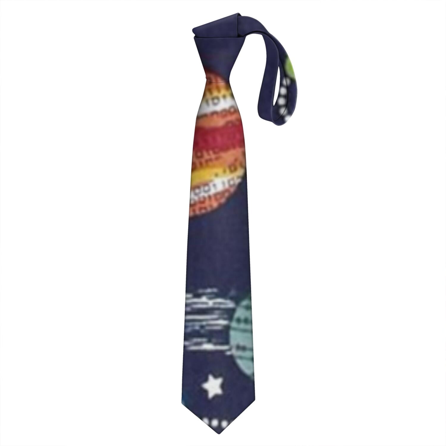 Starry Night Sky Themed Necktie - Luxury Satin Wedding Tie for ...