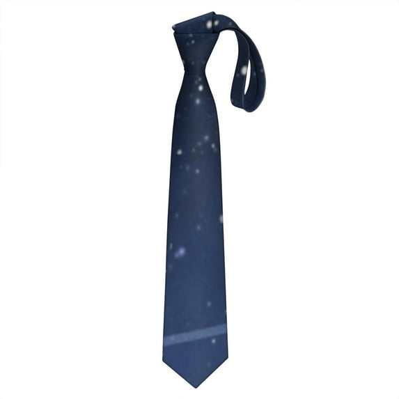 Starry Night Sky Themed Necktie - Luxury Satin Wedding Tie for ...