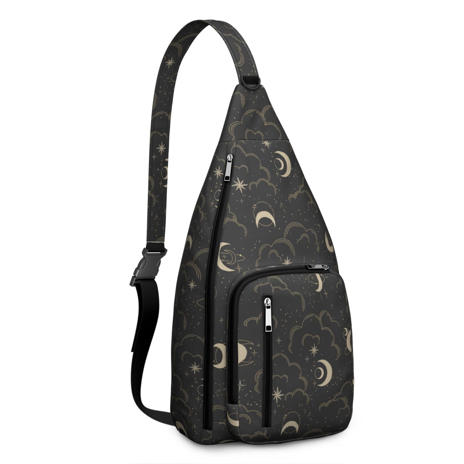 Starry Night Sling Bag - Dark Celestial Aesthetic, Gothic Shoulder Pack ...