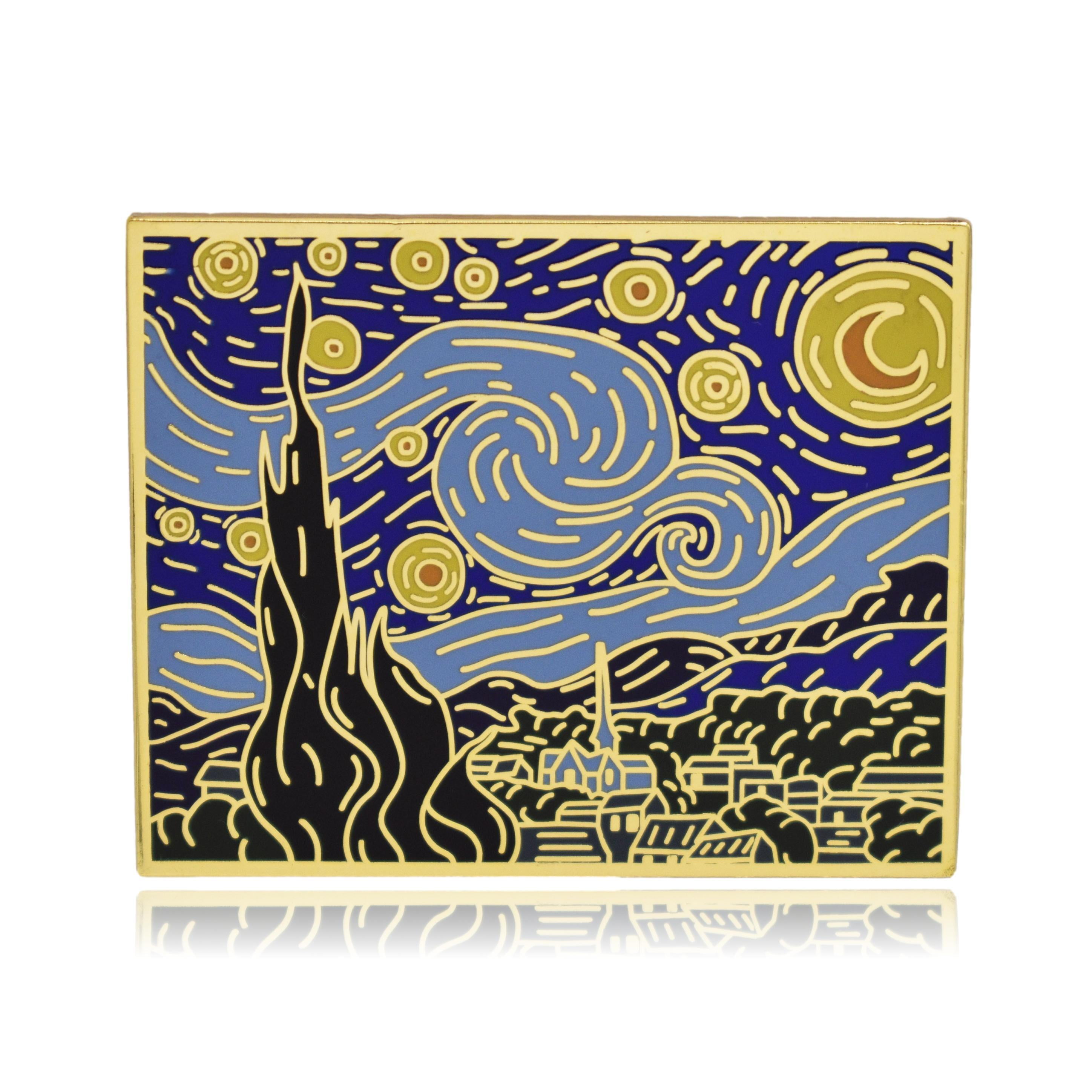 Starry Night Vincent van Gogh Hard Enamel Pin | Clayton Jewelry Labs - Walmart.com