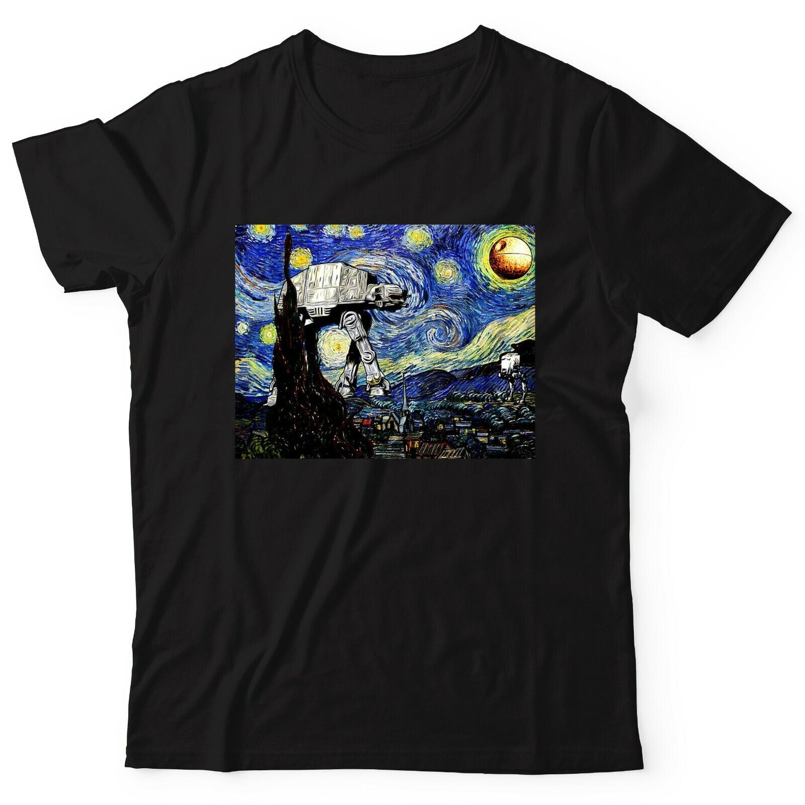 Starry Night Wars Death Star Art Shirt - Walmart.com