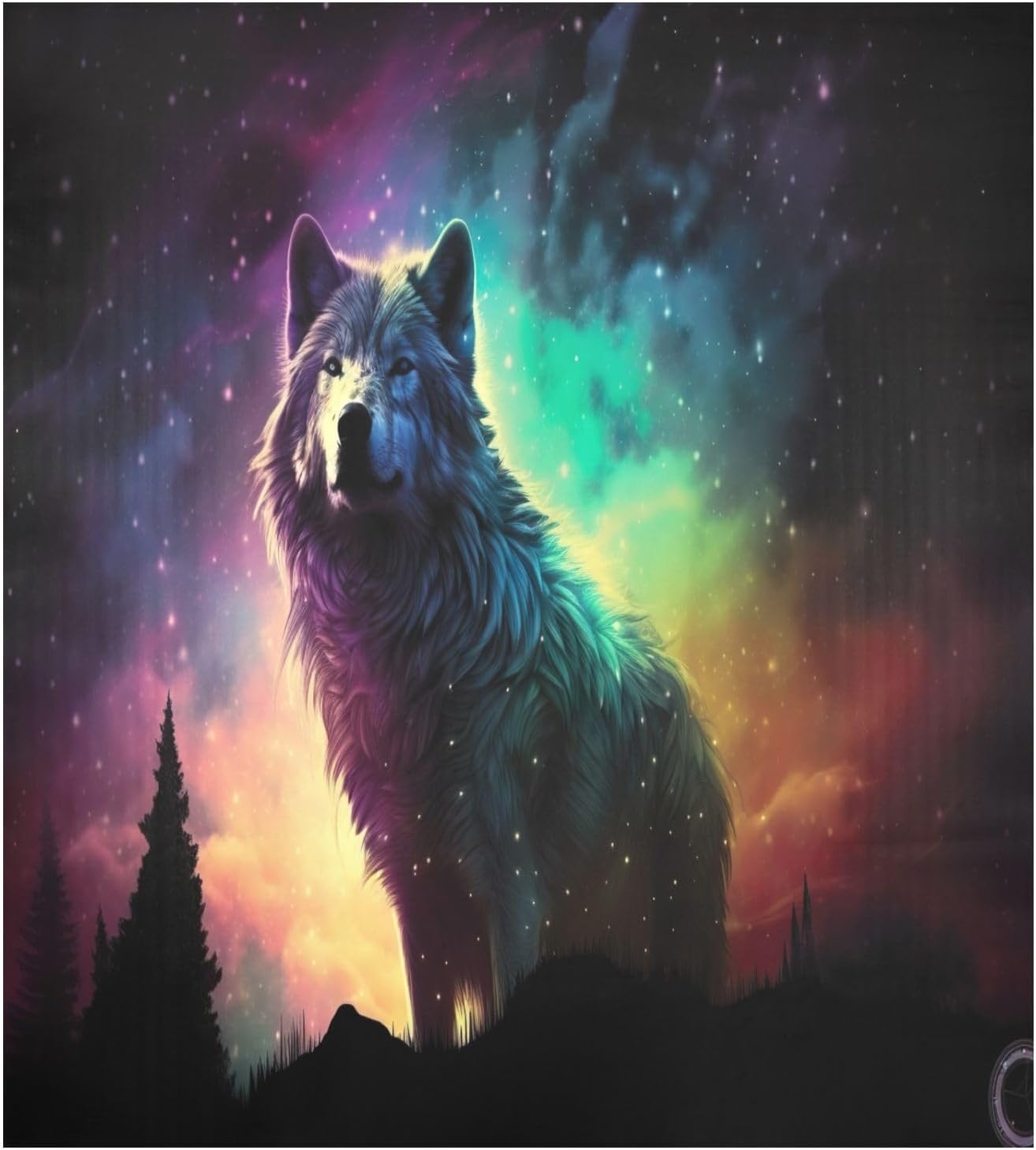 Starry Night Wolf Dishwasher Magnet Covers for The Front Magnetic ...