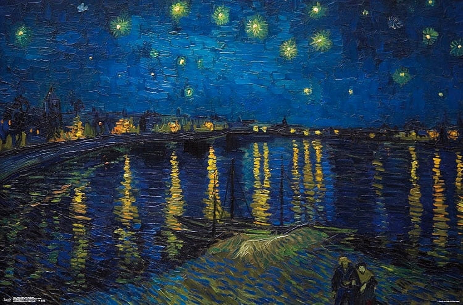 Starry Night over The Rhone by Vincent van Gogh Wall Poster, 22.375" x ...