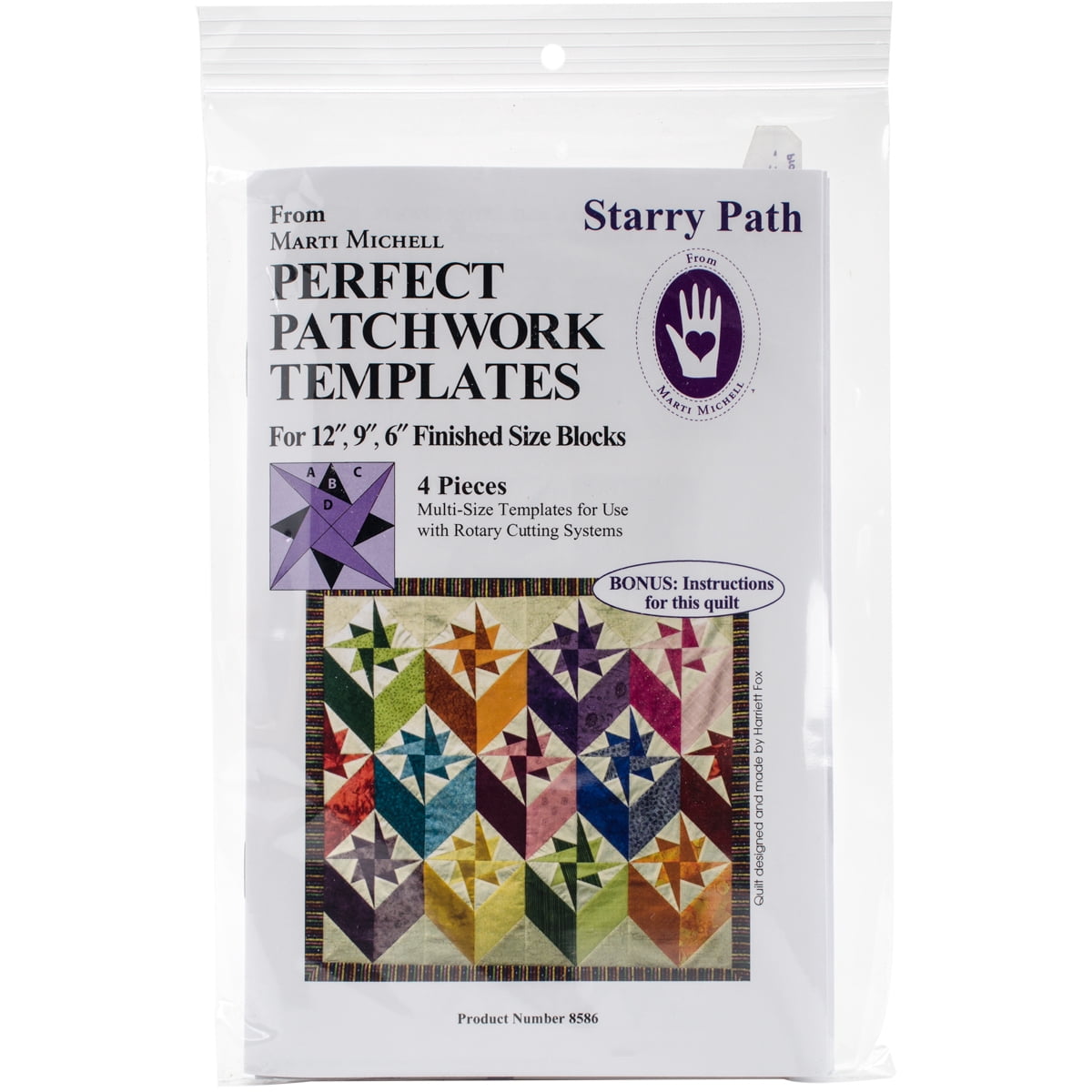 Marti Michell Starry Path Template Set-4/Pkg - Walmart.com