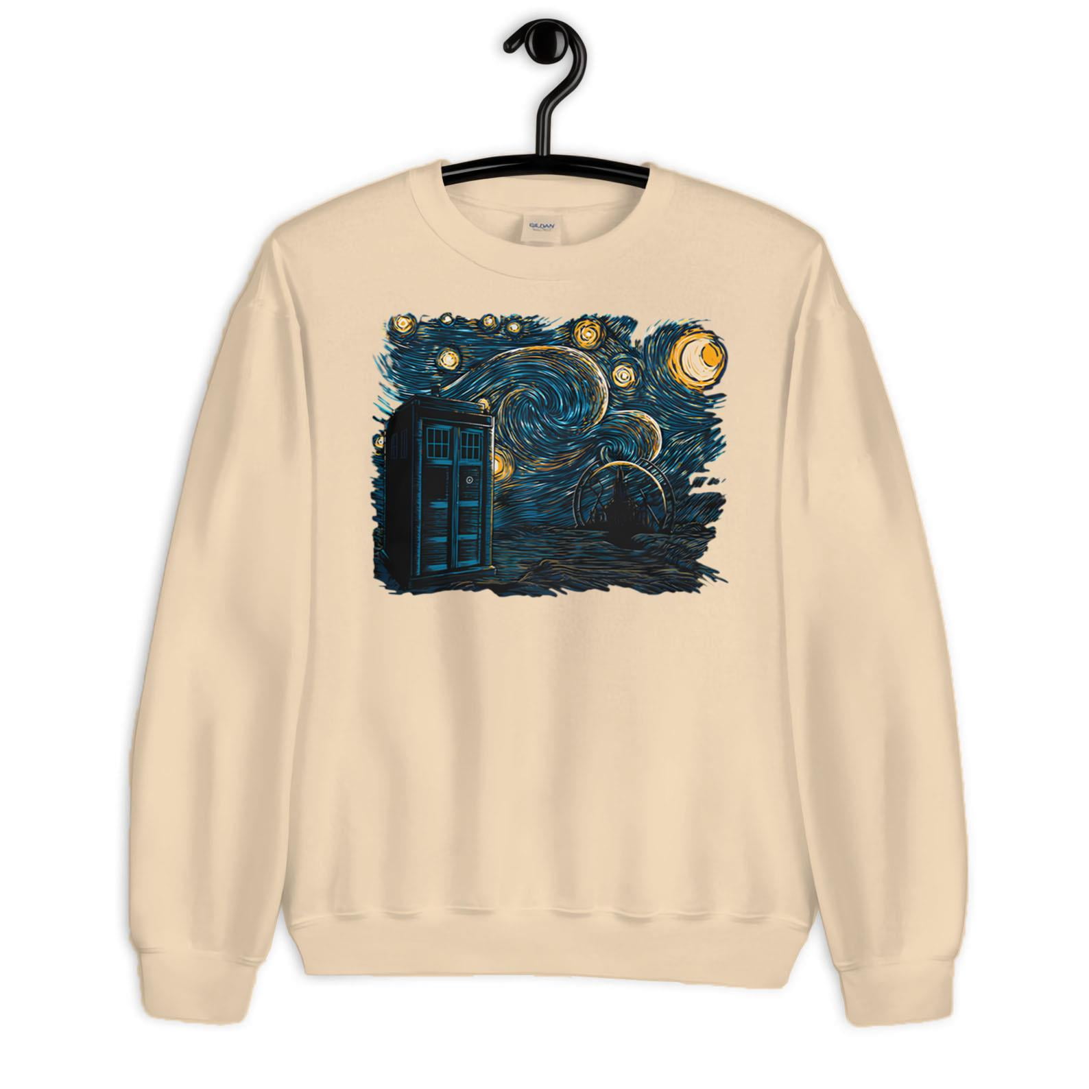 Starry Phone Booth Shirt – Surreal Art Mashup Graphic Tee New Instock ...