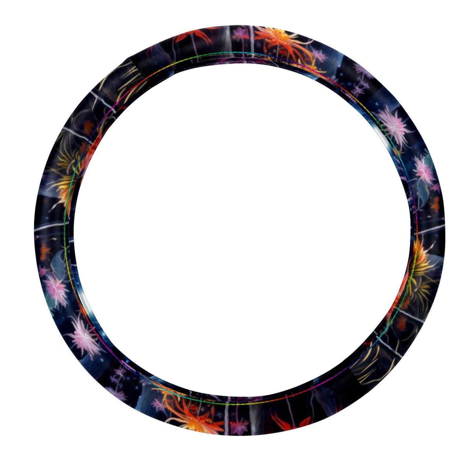 Starry Plants 14.5 Inch Printing PVC Leather Car Wheel Covers Steering ...