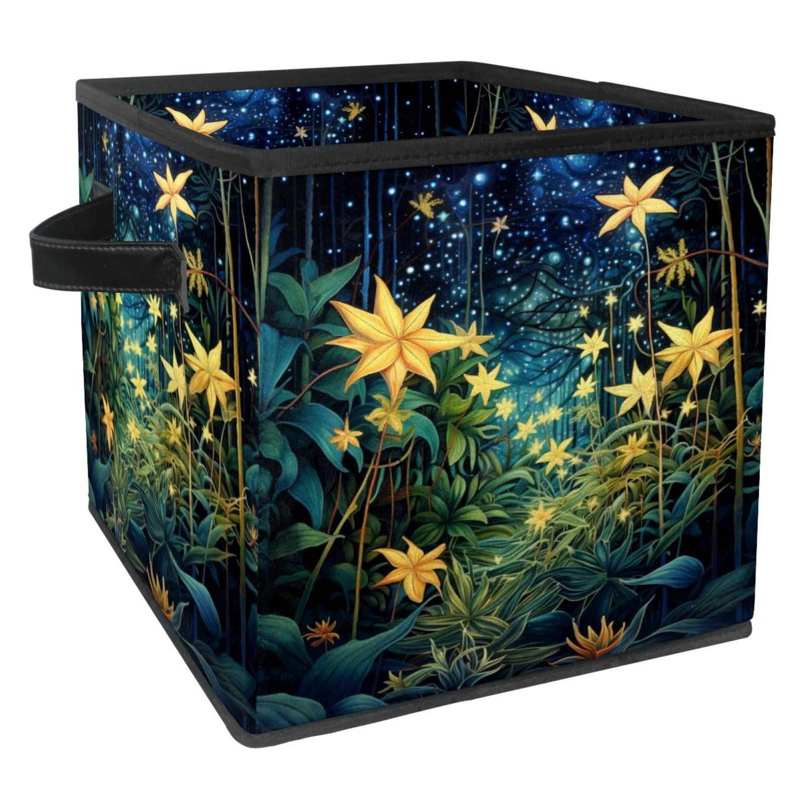 Starry Plants Foldable Toy Box with Handle Storage Bin, 10.8"x10.5"x10 ...