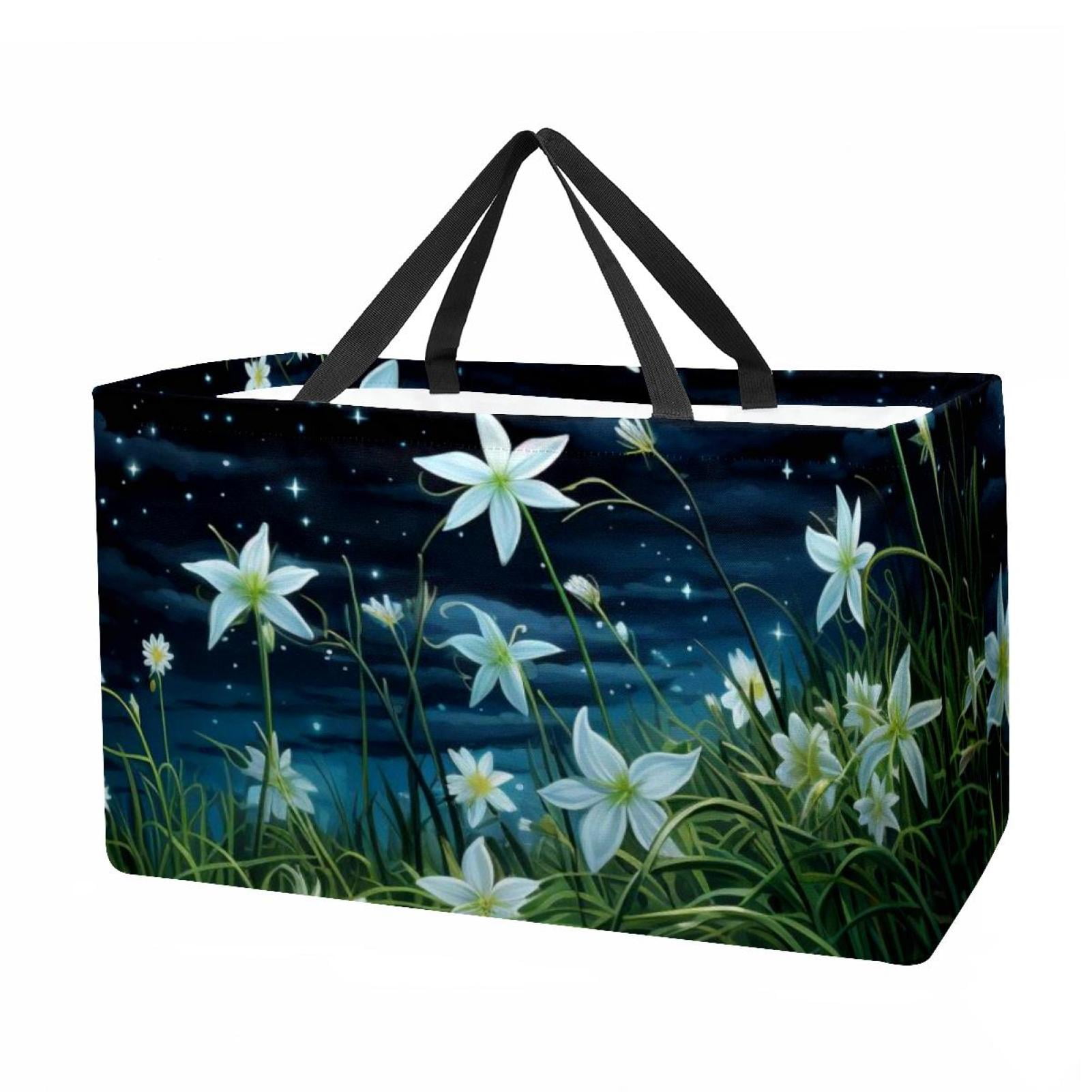 Starry Plants Large Foldable Storage Basket and Grocery Bags ...
