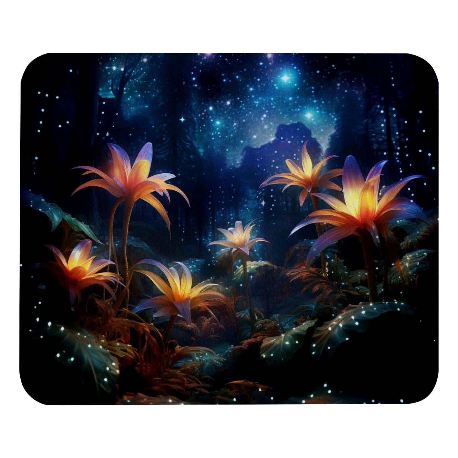 Starry Plants Printed Desk Mat Mousepad, Non-Slip Rubber Bottom, 8.3x9 ...