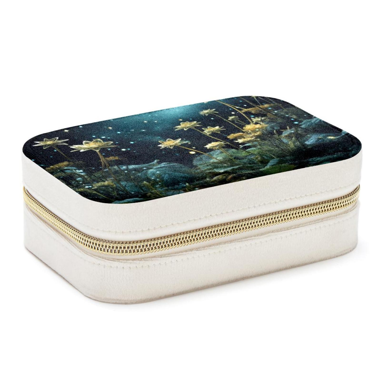 Starry Plants Velvet Portable Travel Organizer Box with Removable ...