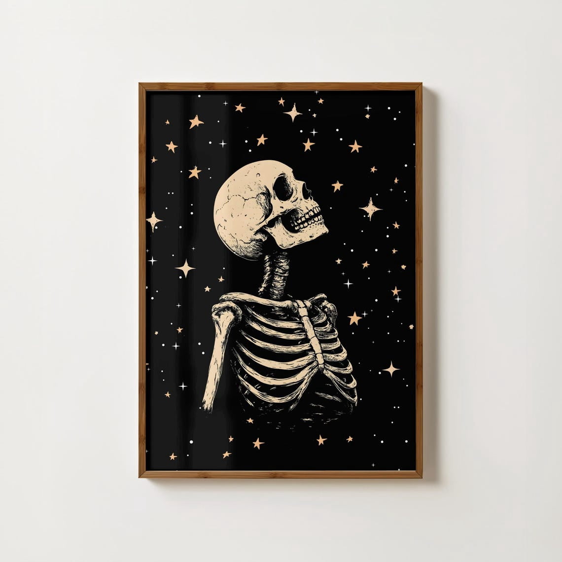 Starry Print Celestial Trendy Decor Skull Wall Art Moody Gallery Wall ...
