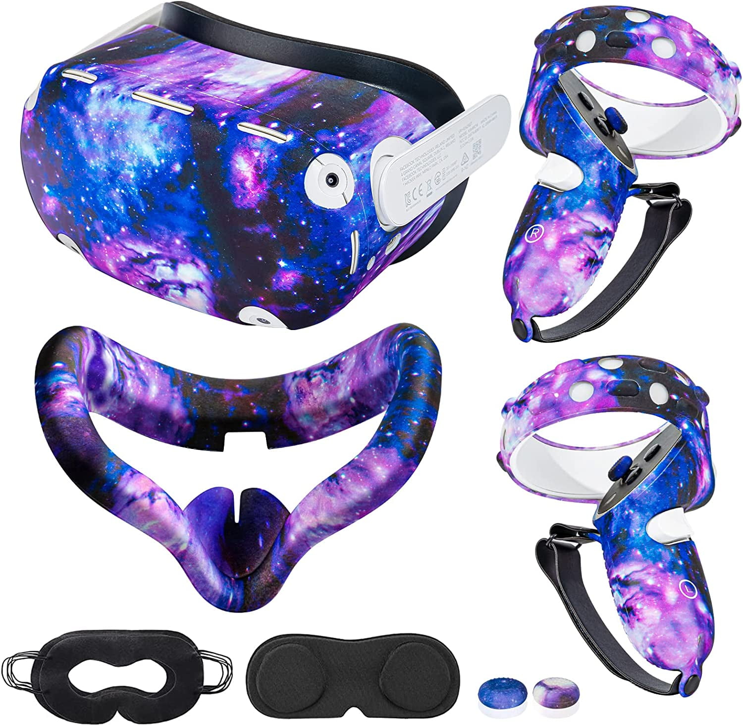 JMIANeodark Starry Purple Silicone Cover for Oculus Quest 2 VR, Lens ...