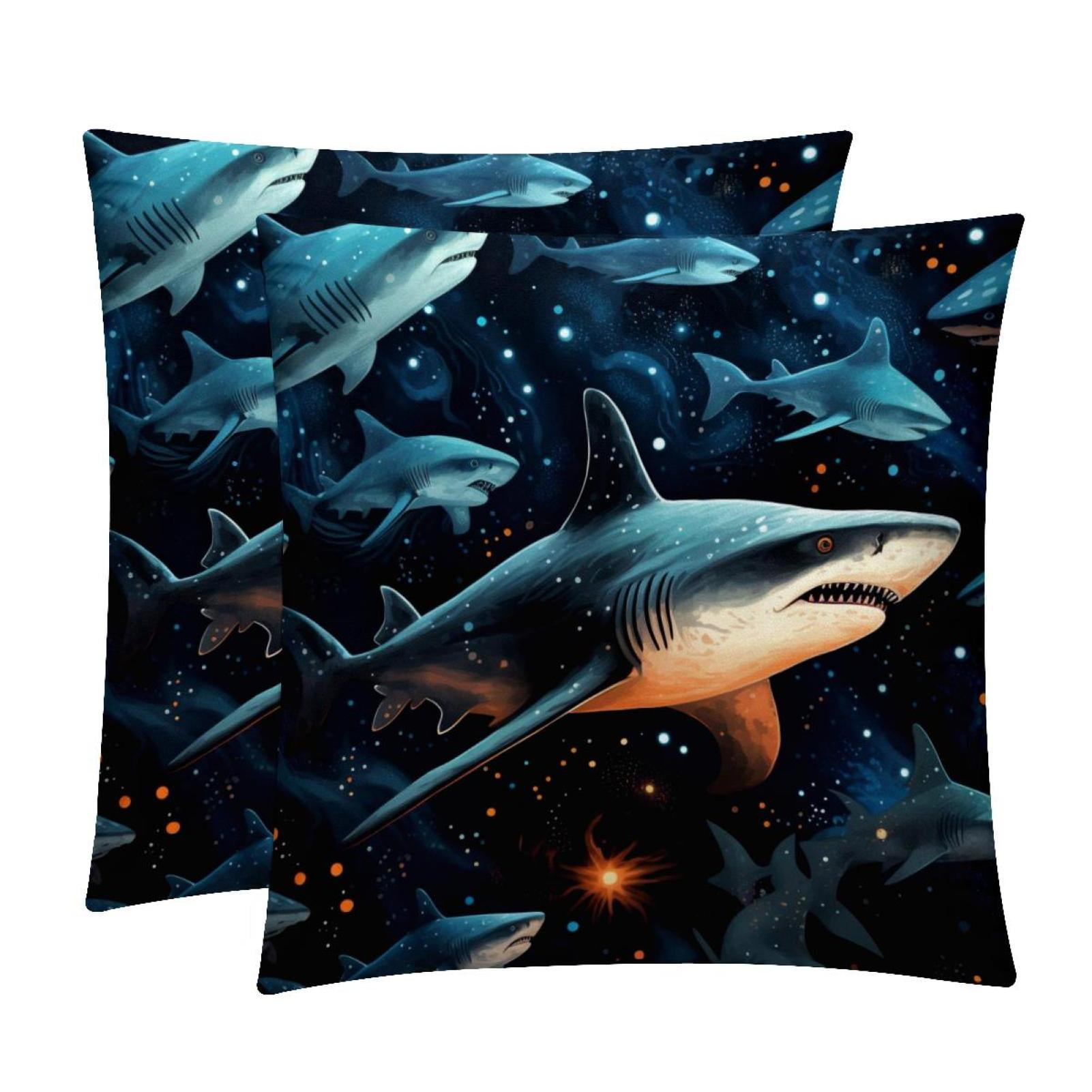 Starry Shark Decorative Pillows Covers Set of 2 - Unique Patterns ...