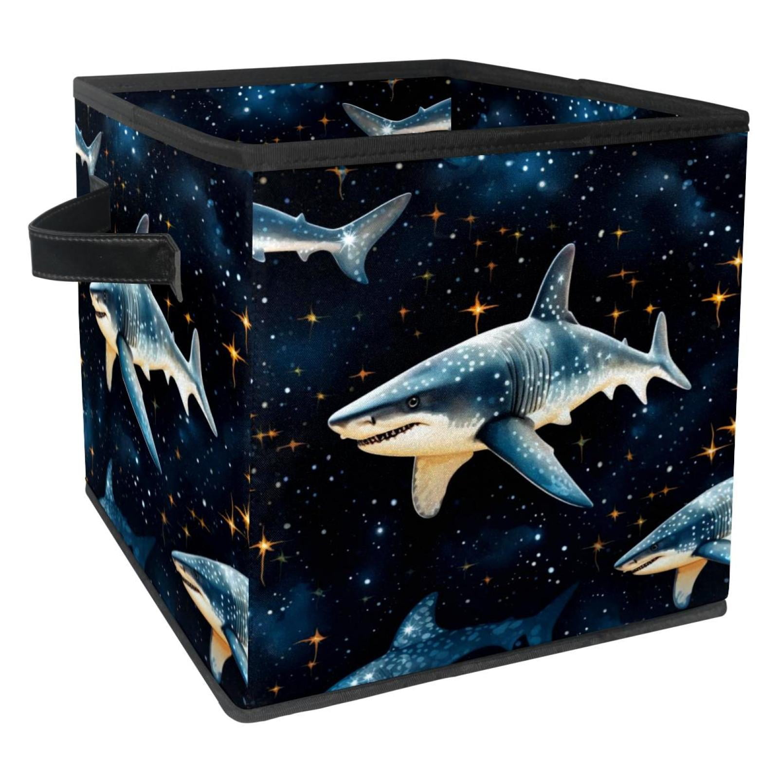 Starry Shark Foldable Cube Organizer with Handle, 10.8"x10.5"x10.6 ...