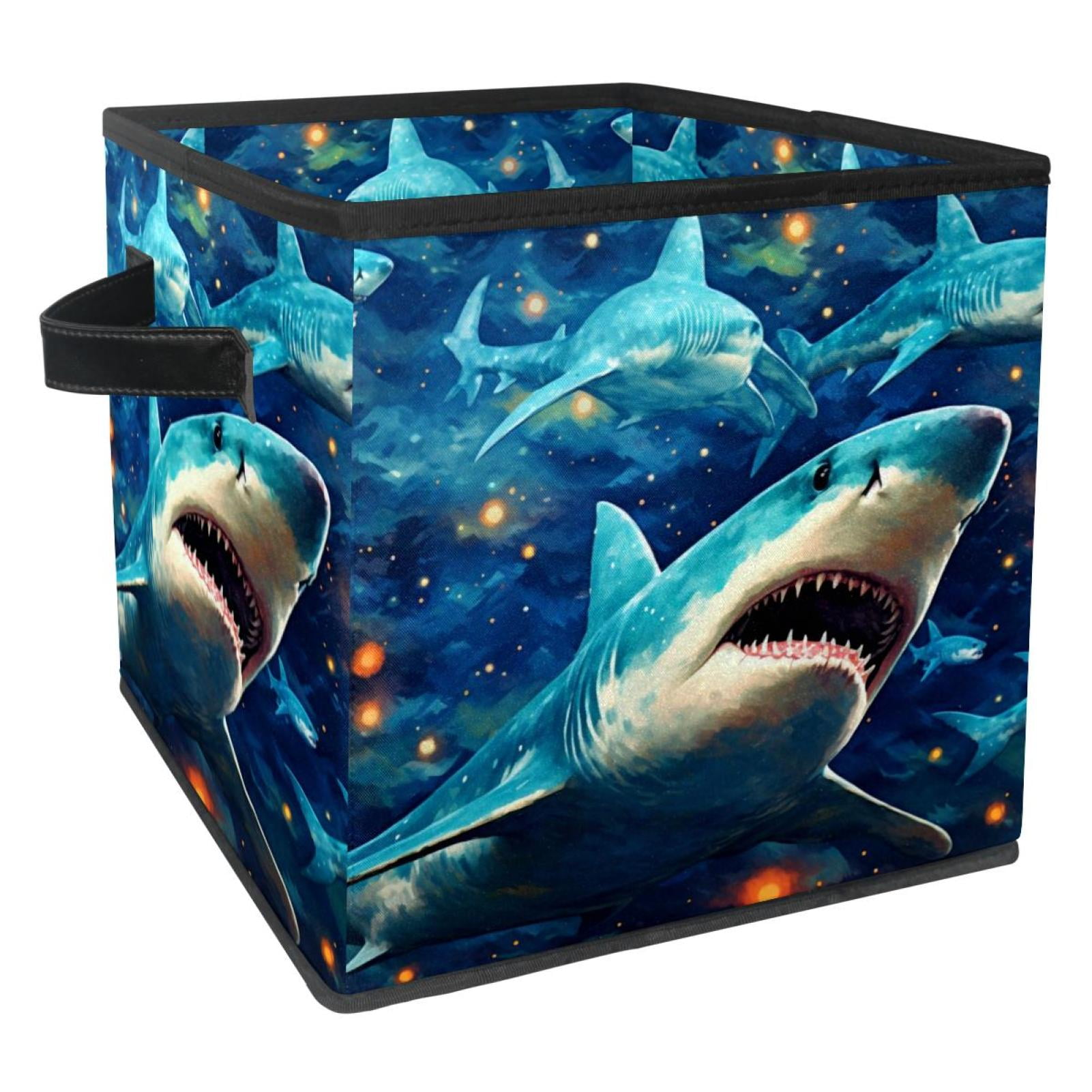 Starry Shark Foldable Storage Cubes with Handle, 10.8"x10.5"x10.6 ...
