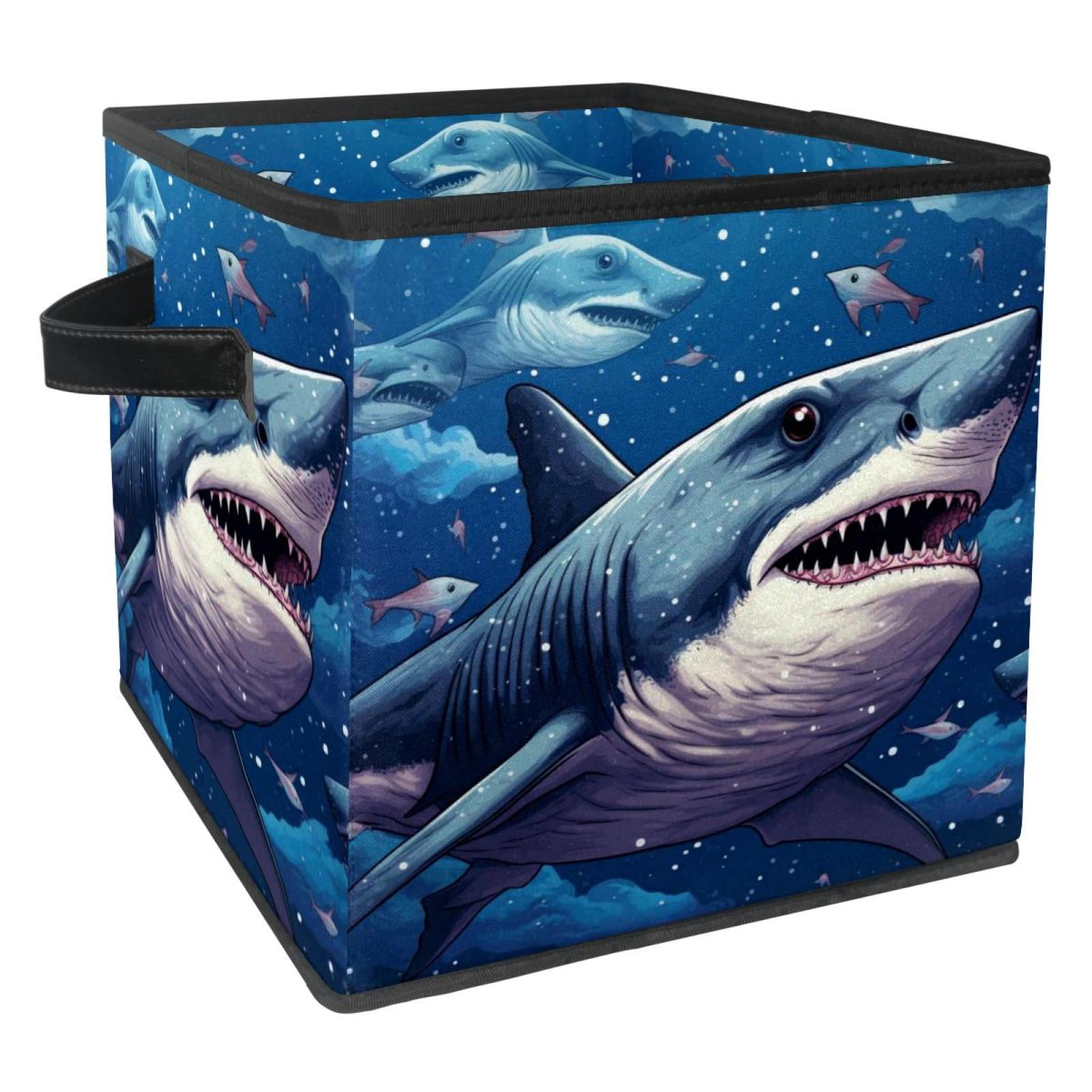 Starry Shark Foldable Toy Box Storage Box Organizer Bins with Handle ...
