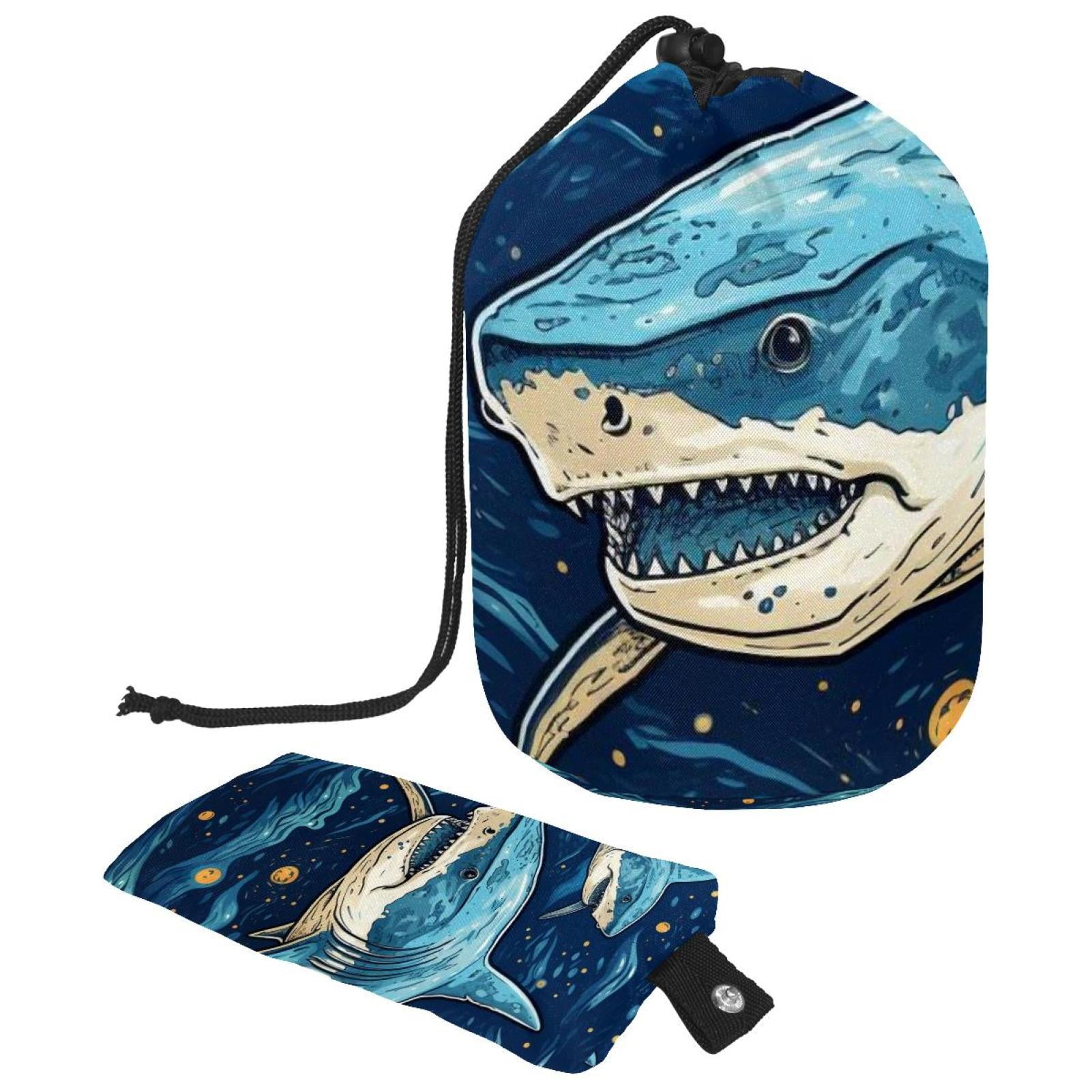 Starry Shark Portable Drawstring Foldable Travel Shower Bag, Wash Bag ...