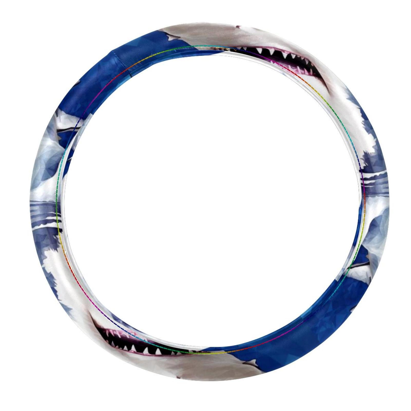 Starry Shark Steering Wheel Cover for Car, 14.5 Inch PVC Leather Auto ...