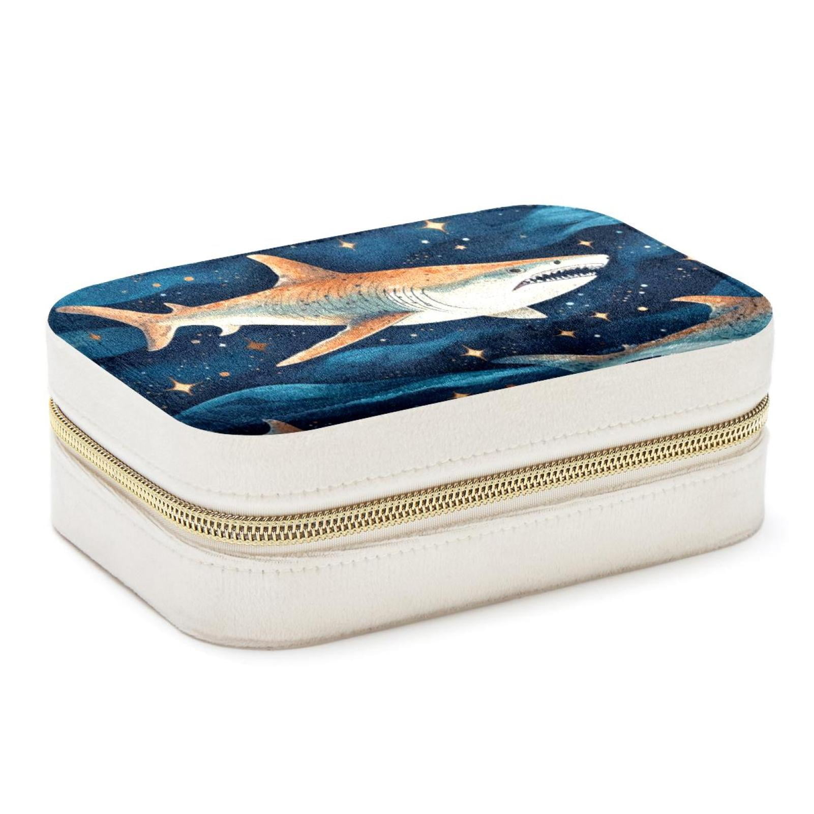 Starry Shark Velvet Portable Travel Organizer Box with Removable ...
