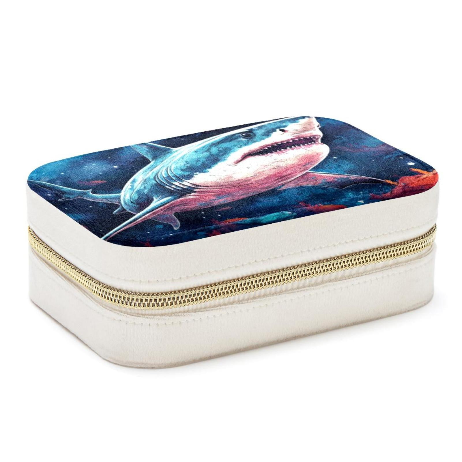 Starry Shark Velvet Portable Travel Organizer Box with Removable ...