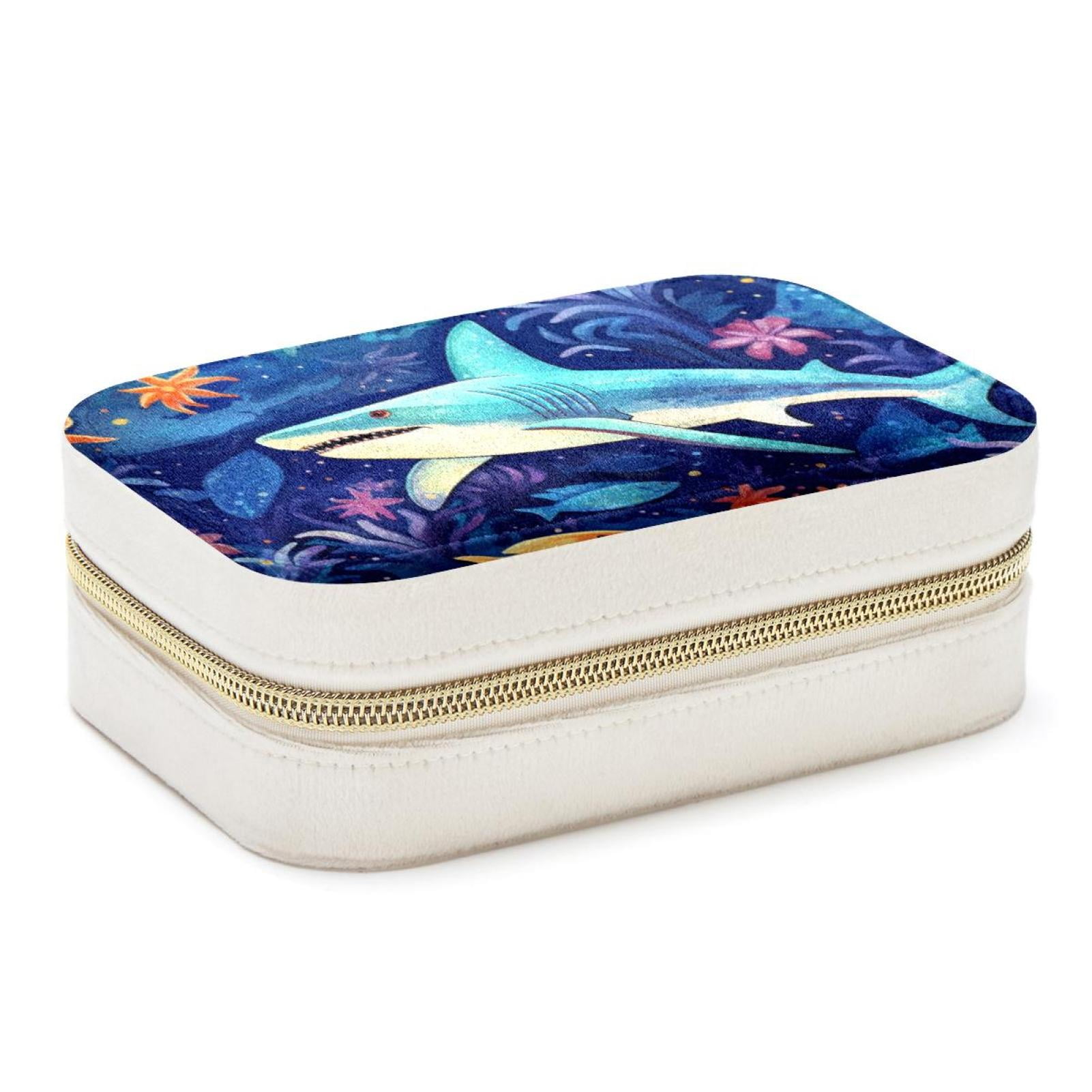Starry Shark Velvet Portable Travel Organizer Box with Removable ...