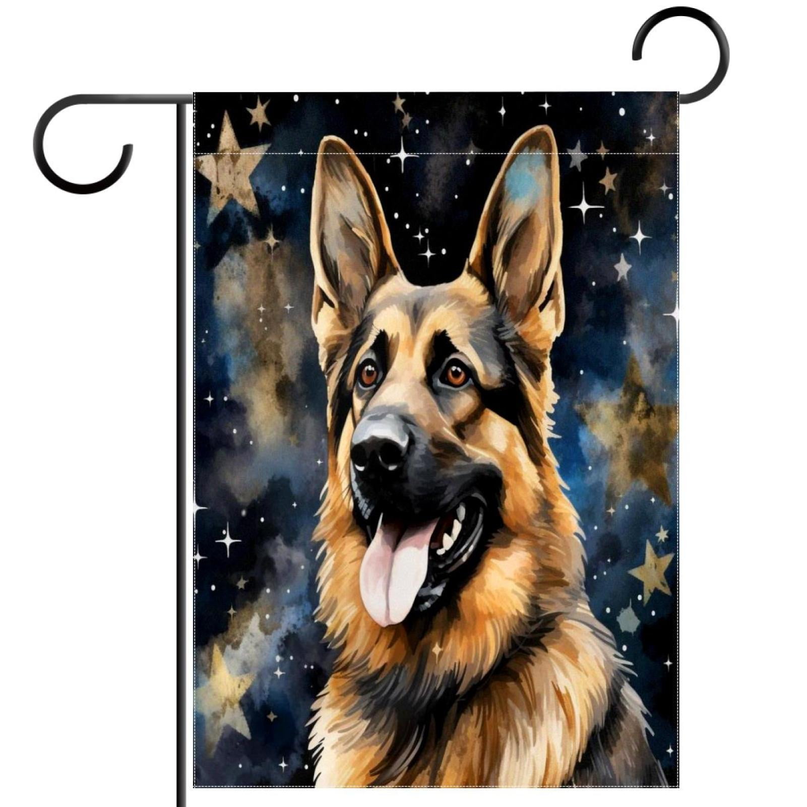 Starry Sheepdog Print Art Polyester Garden Flag Banner 12 x 18 inches ...