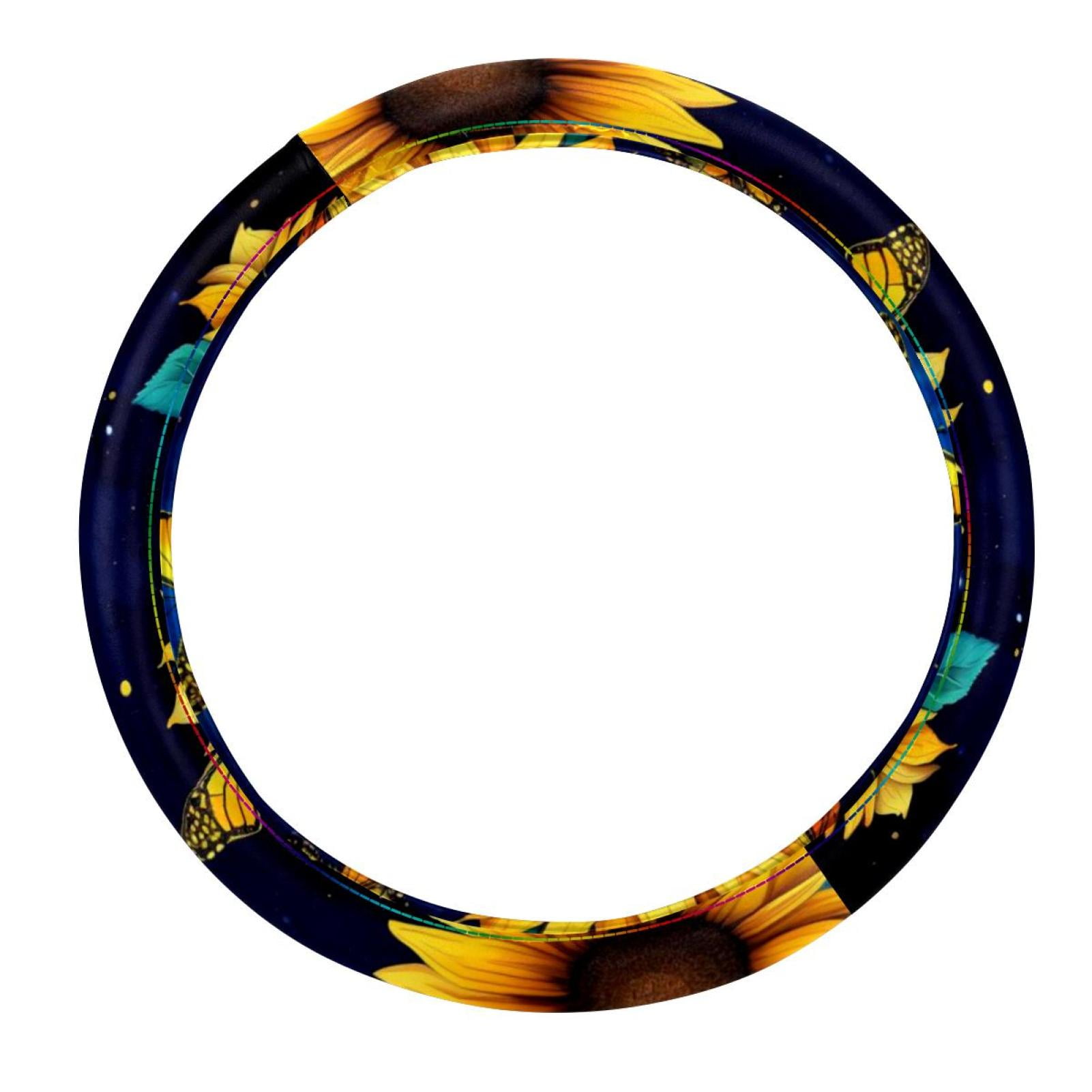 Starry Sky 14.5 Inch Printing PVC Leather Car Wheel Covers Steering ...