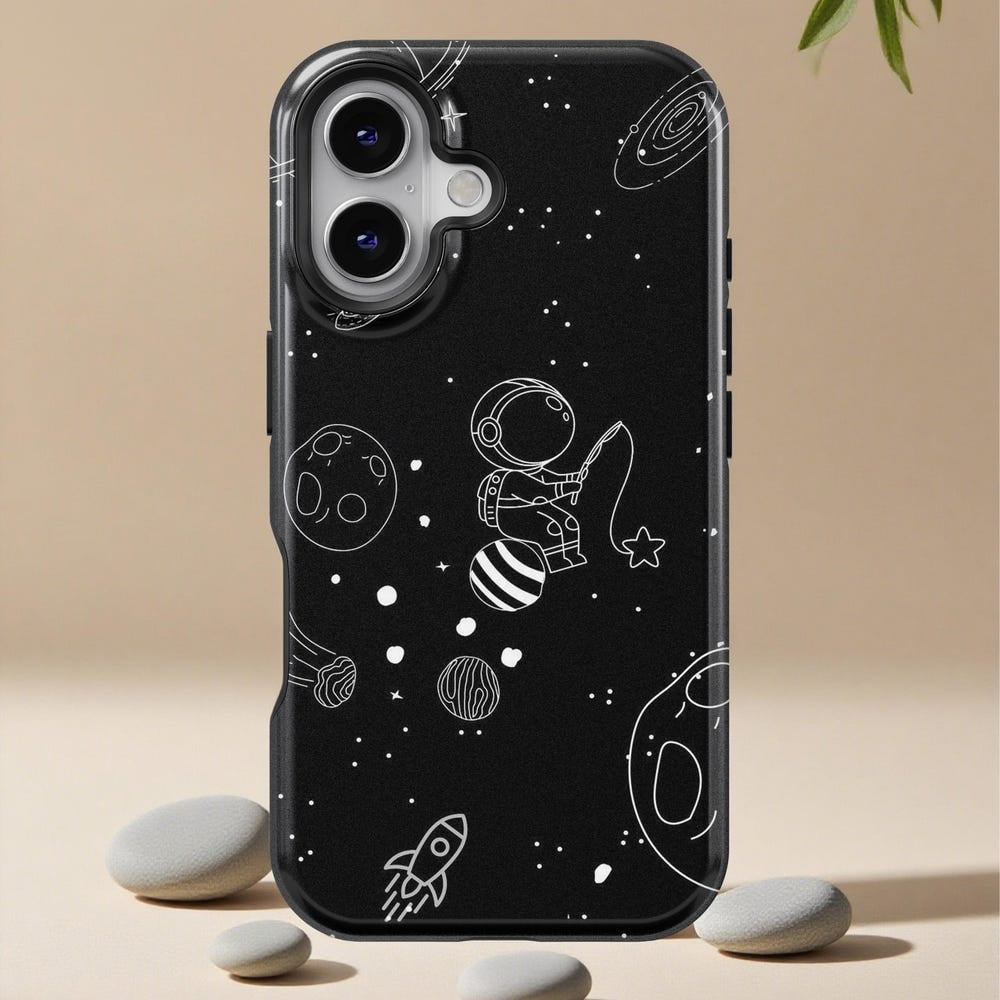 Starry Sky Astronaut Art Universal Phone Case for iPhone 11–17 Pro Max ...