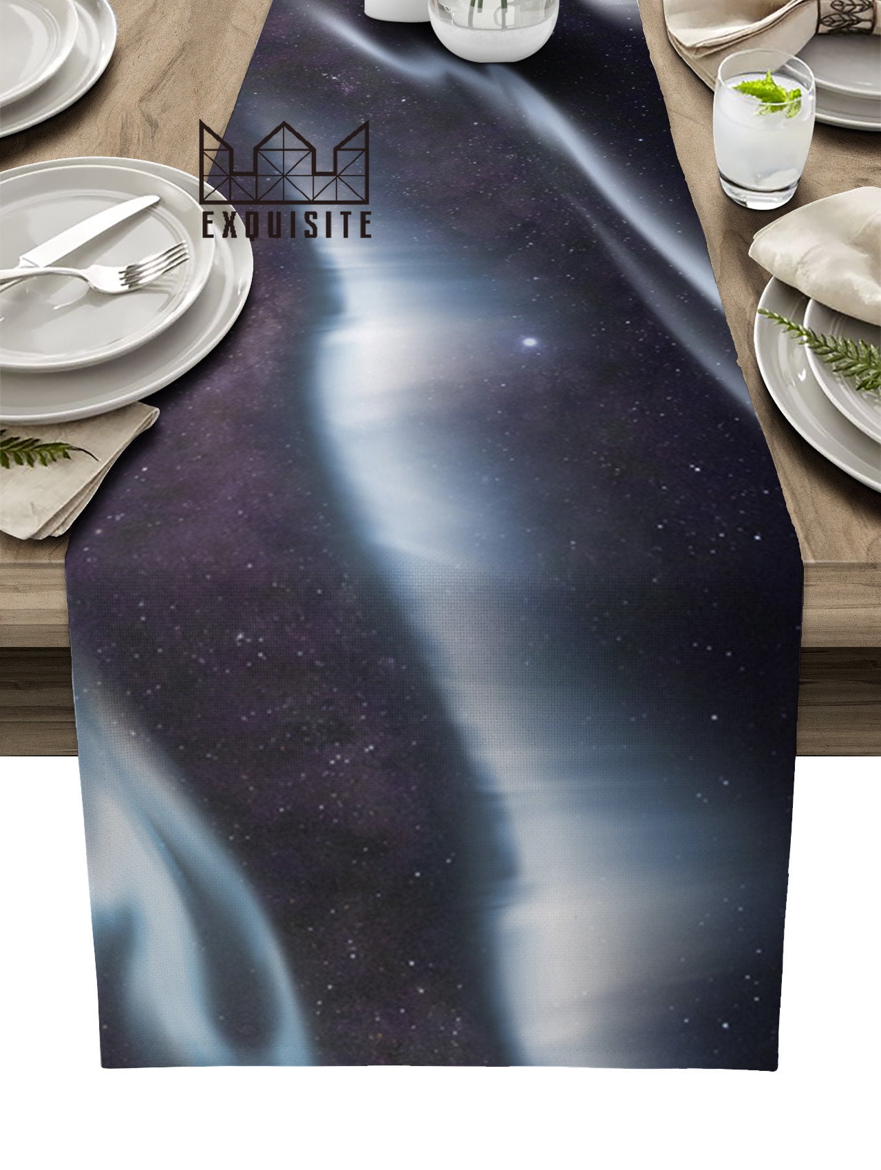 Starry Sky Aurora Universe Table Runner ration Home r Dinner Table ...