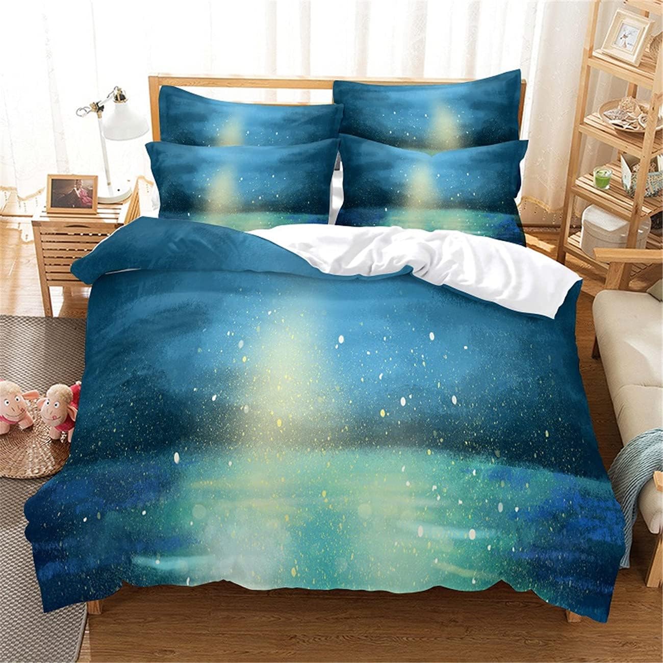Starry Sky Bedding Set Kids Galaxy Universe Duvet Cover Deluxe Soft ...