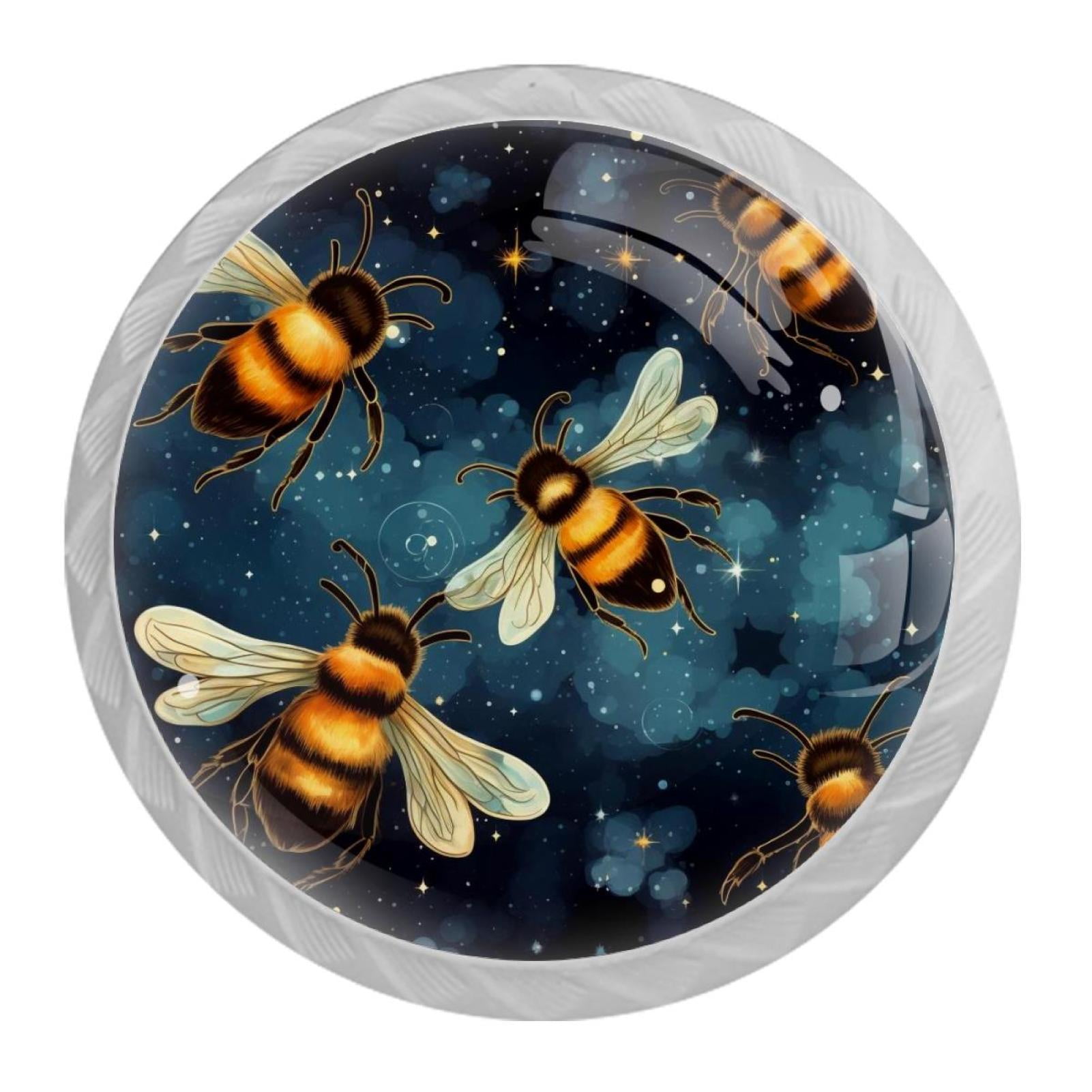Starry Sky Bees Pattern Cabinet Knobs, Stainless Steel Kitchen Knobs ...