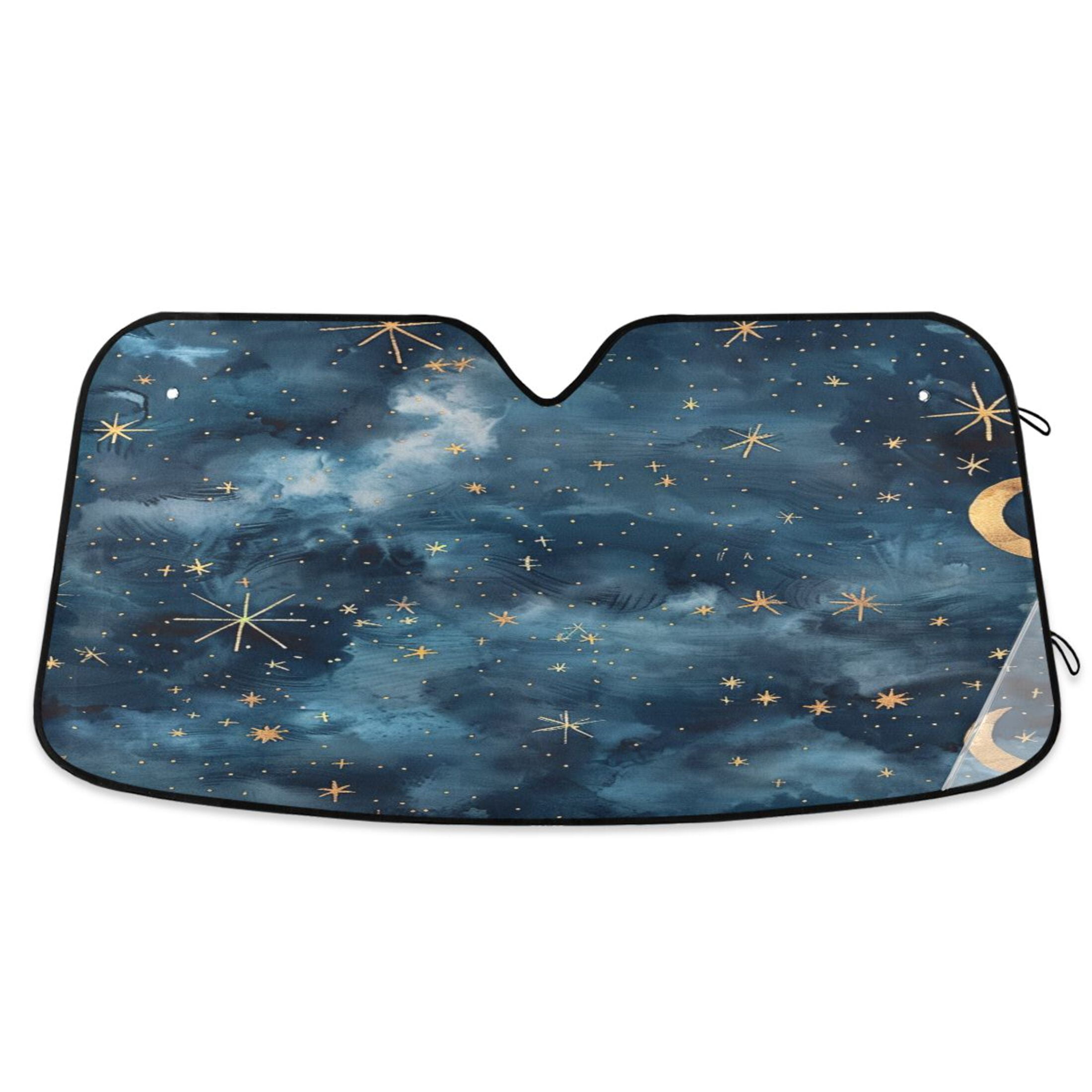 Starry Sky Clouds Stars Moon Windshield Sun Shade Automobile Visor ...