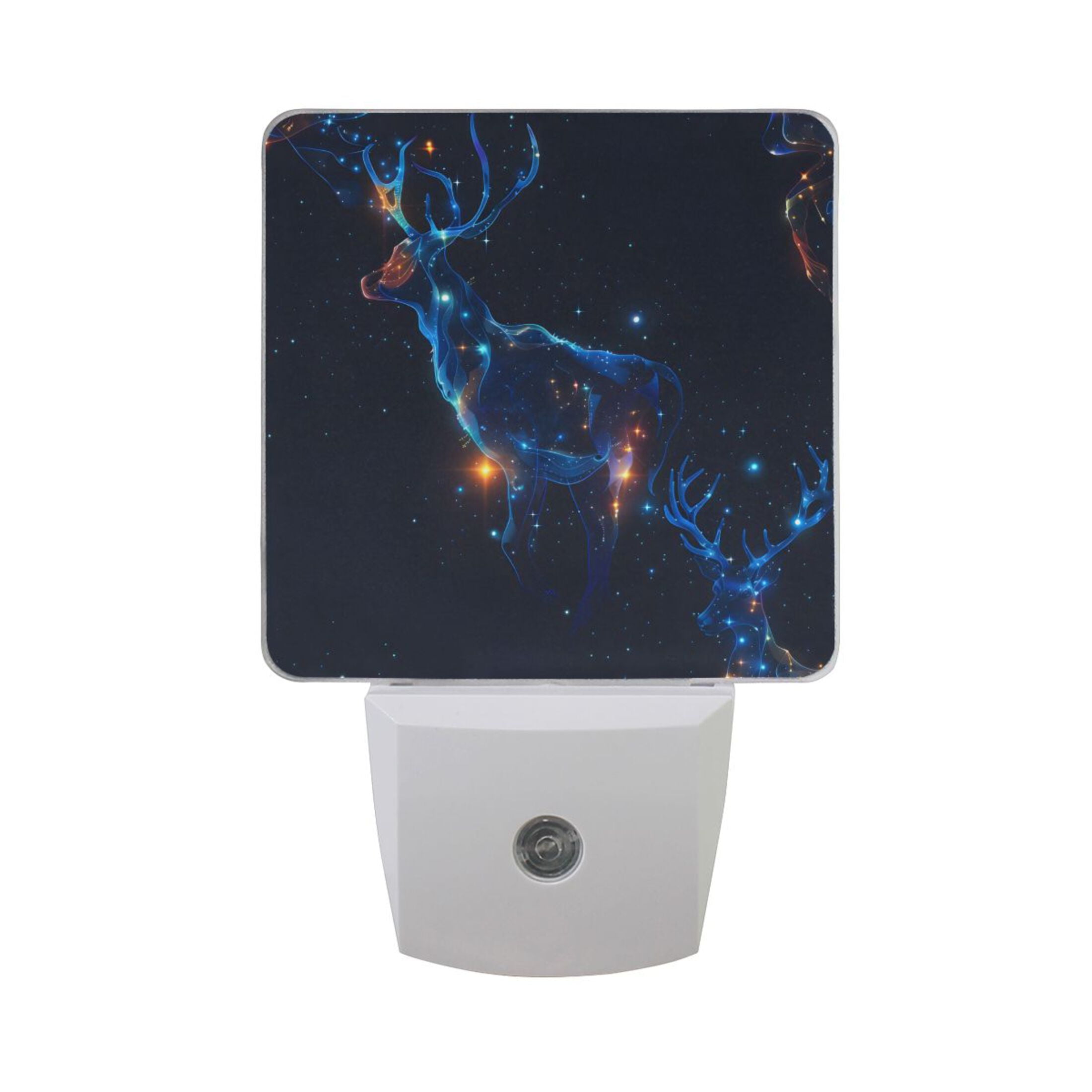 Starry Sky Color Deer Night Light 2 Pack LED Nightlight Plug into Wall ...
