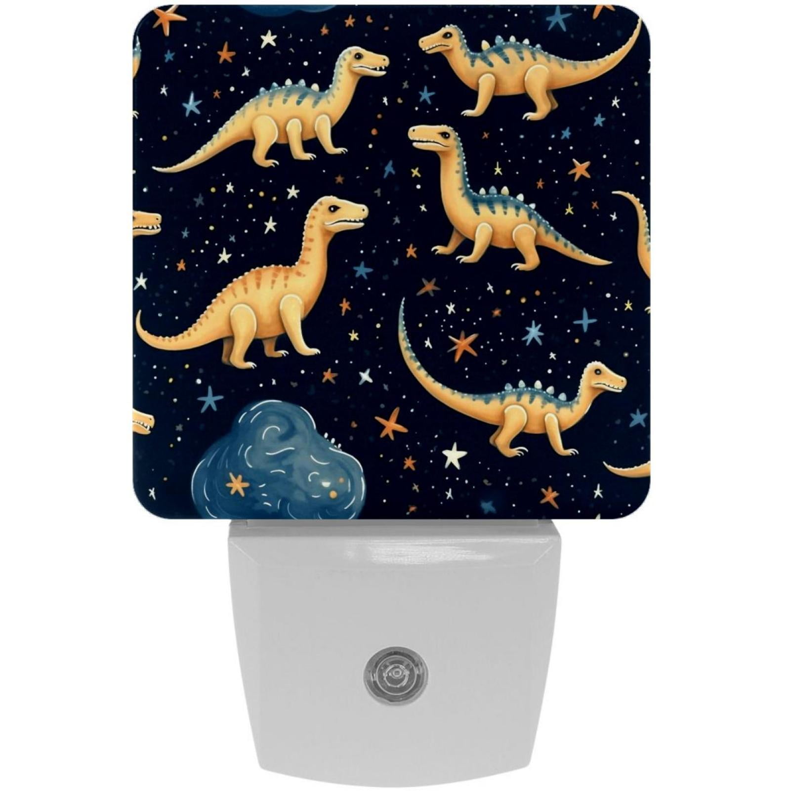 Starry Sky Dinosaur LED Square Night Light - Soft Glow Plug-in Lamp ...