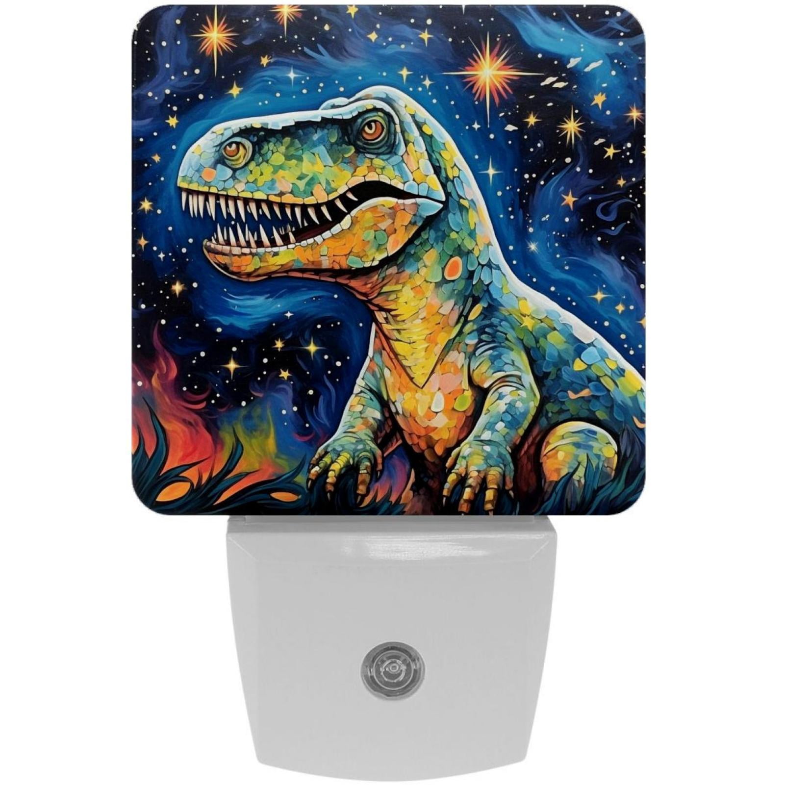 Starry Sky Dinosaur LED Square Night Lights - Modern Design, Energy ...