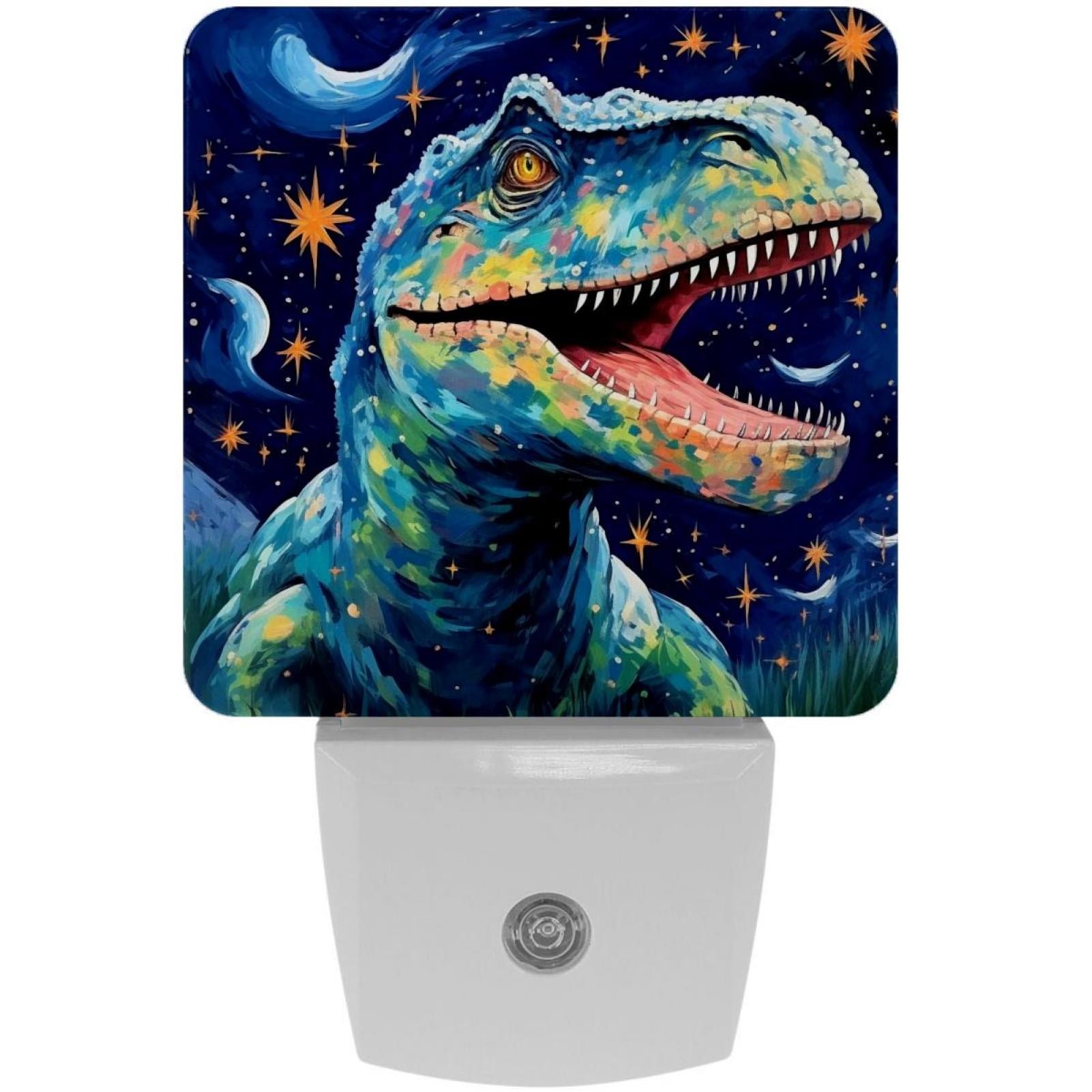 Starry Sky Dinosaur LED Square Night Lights - Modern Design, Energy ...