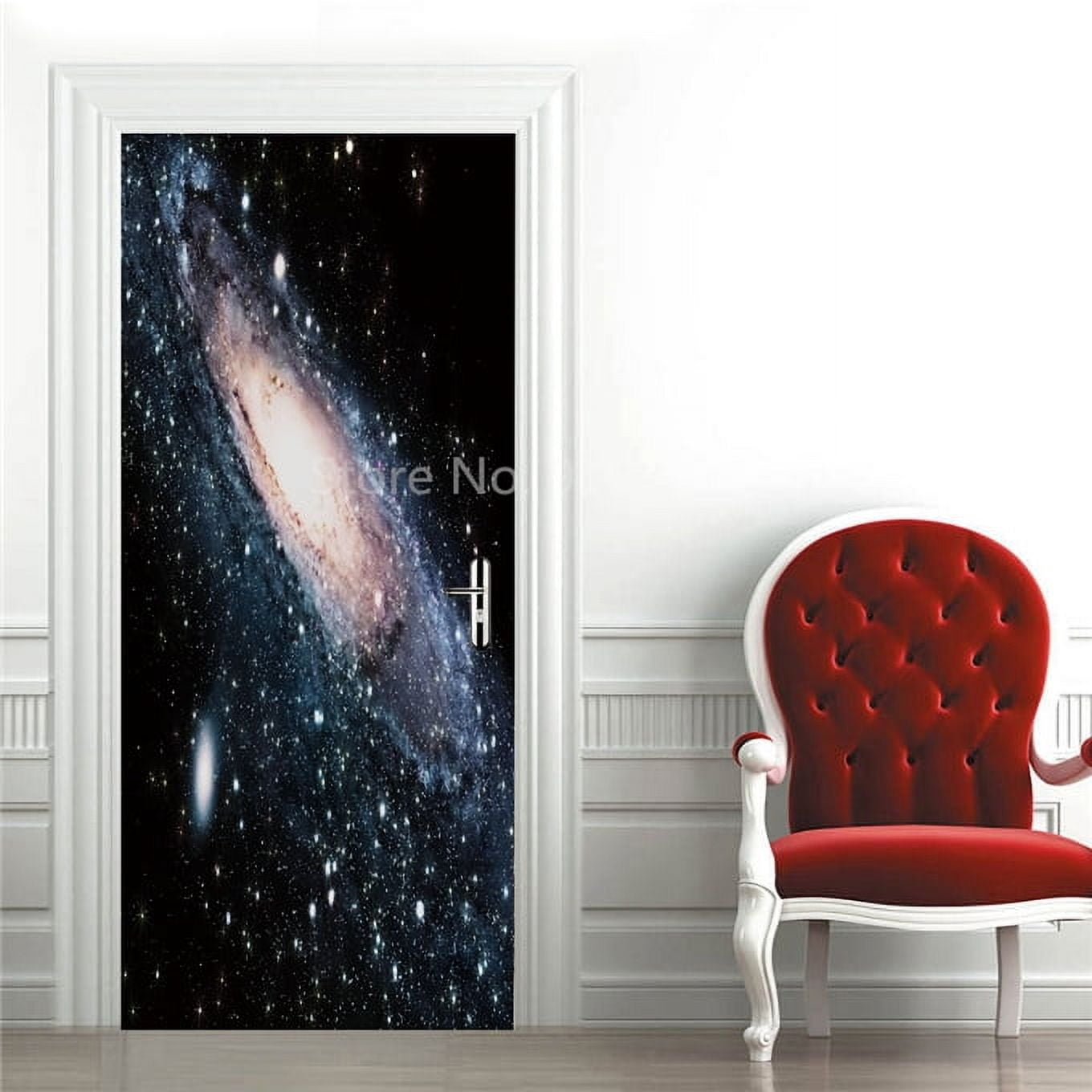 Starry Sky Door Sticker 3D Planet Astronaut Space Planet Wallpapers ...