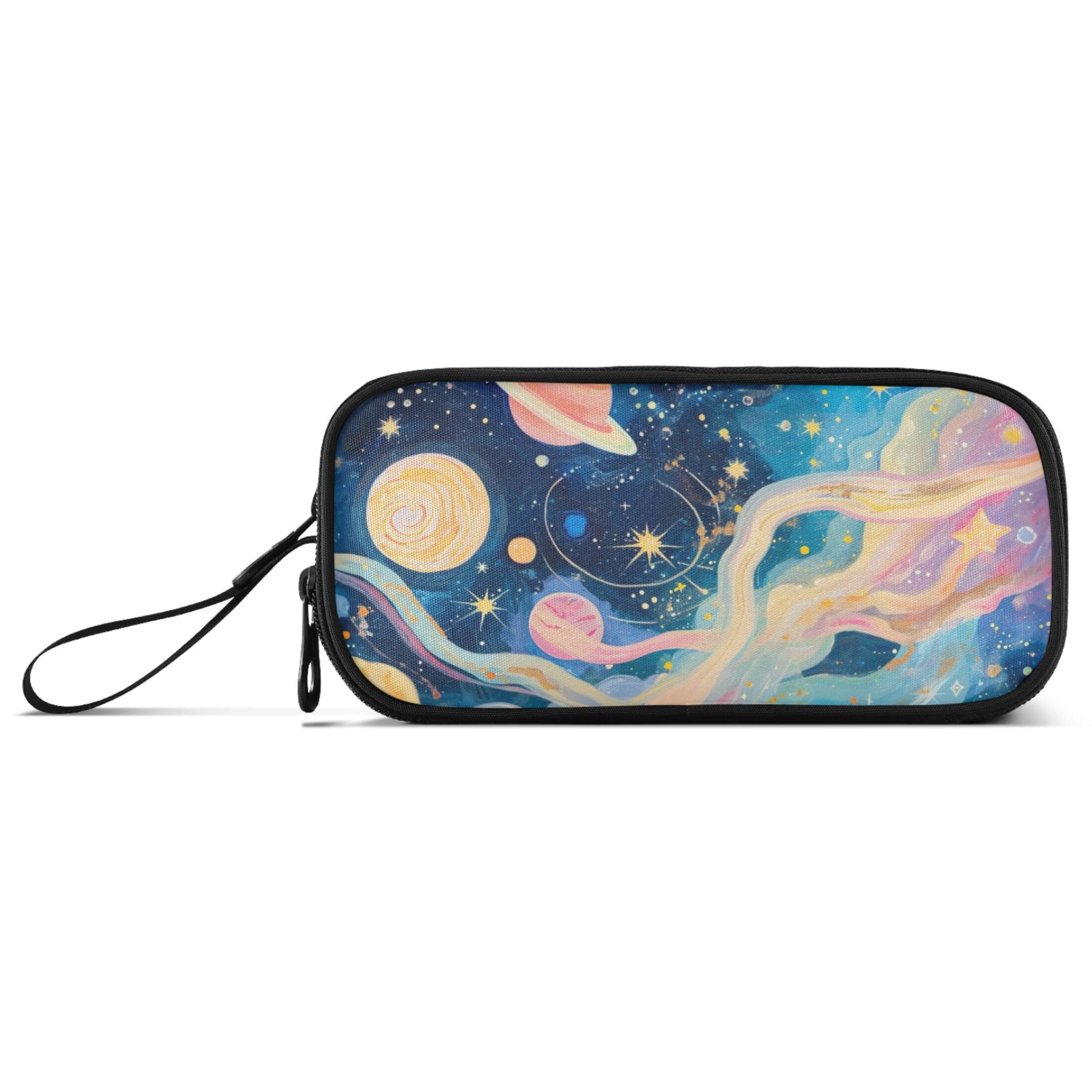 Starry Sky Dreamy Planets Stars Pencil Case Stationary Holder Pen Bag ...