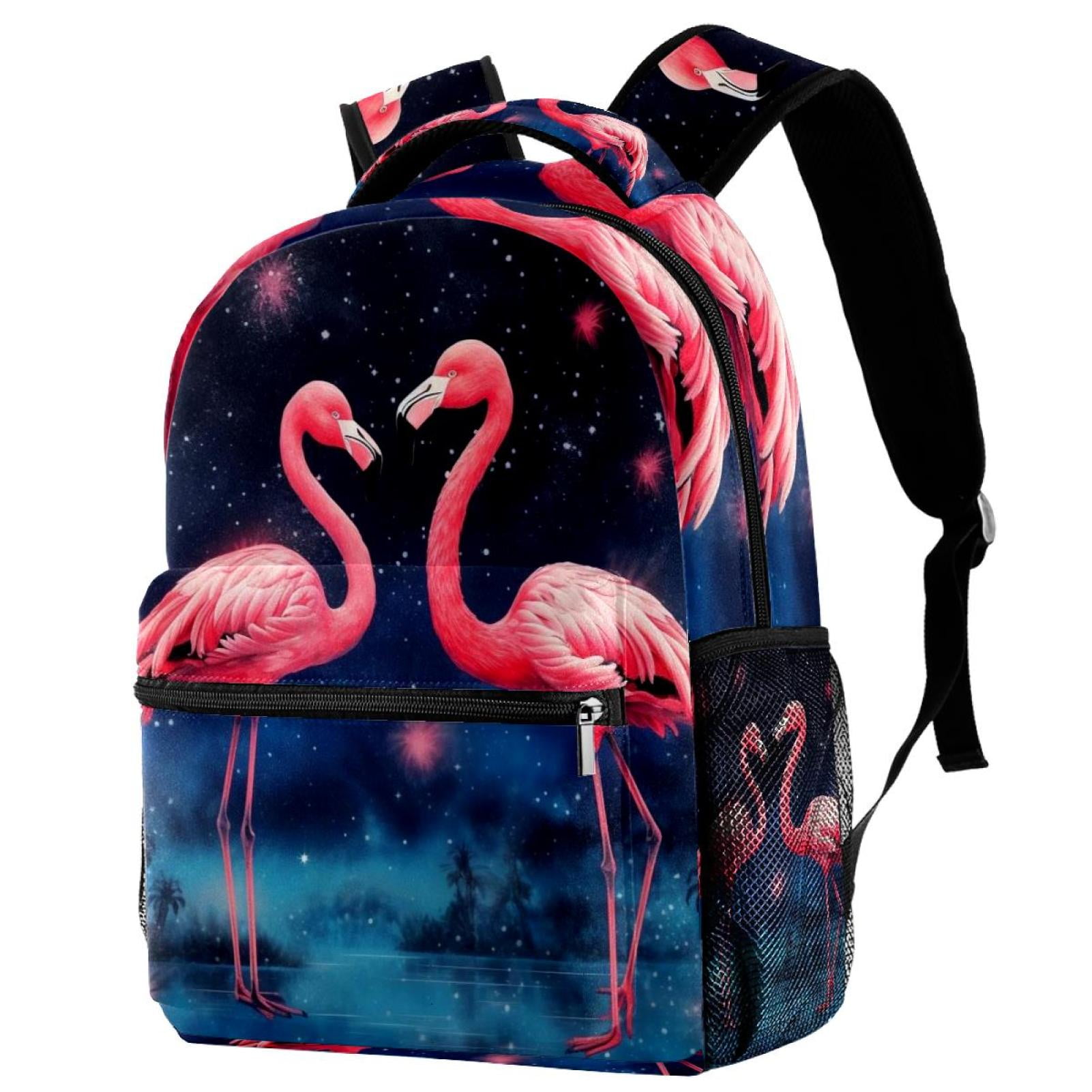 Starry Sky Flamingo Print Casual Backpacks Lightweight Premium Backpack ...