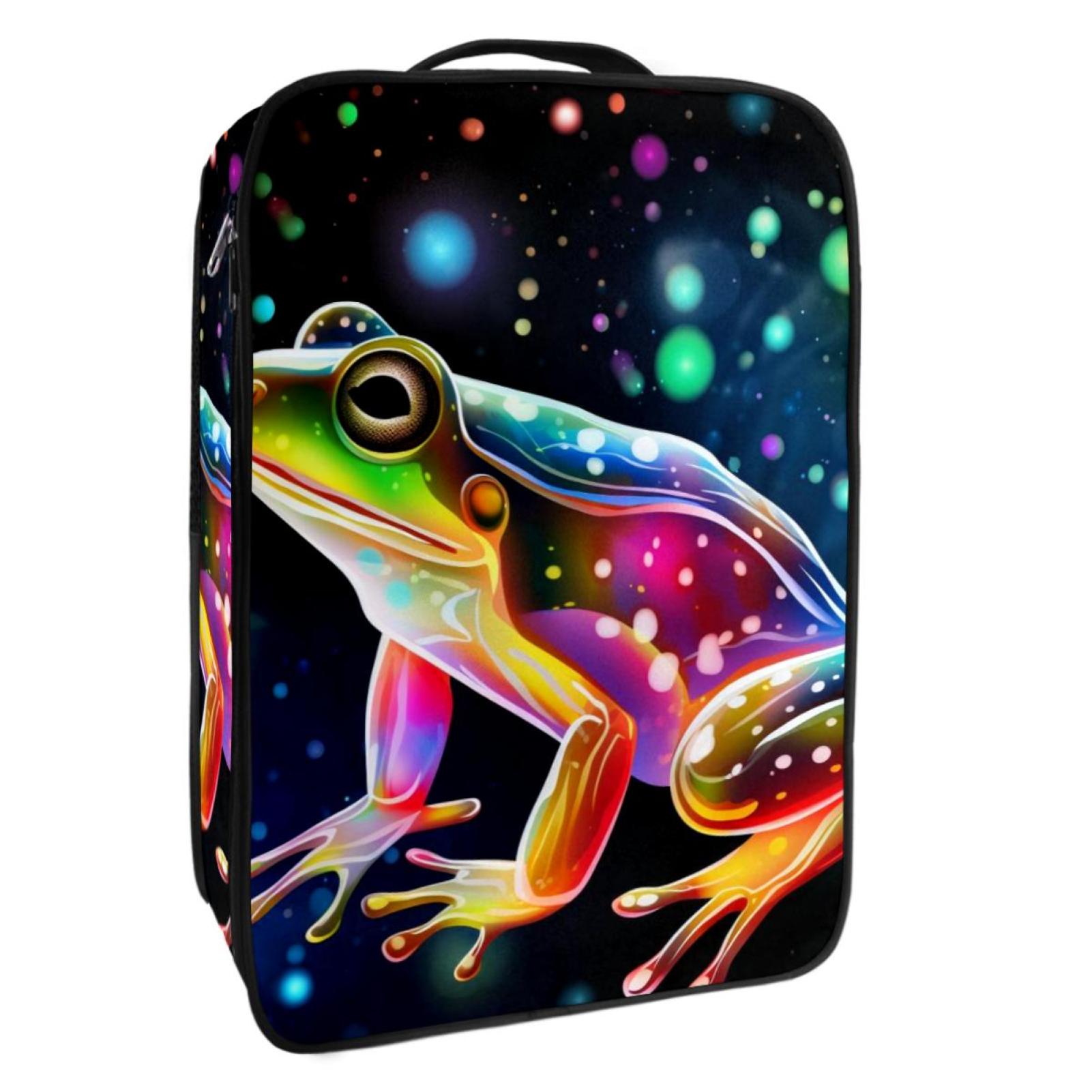 Starry Sky Frog Durable Polyester Shoe Containers - 23x31cm/9x12in Shoe ...