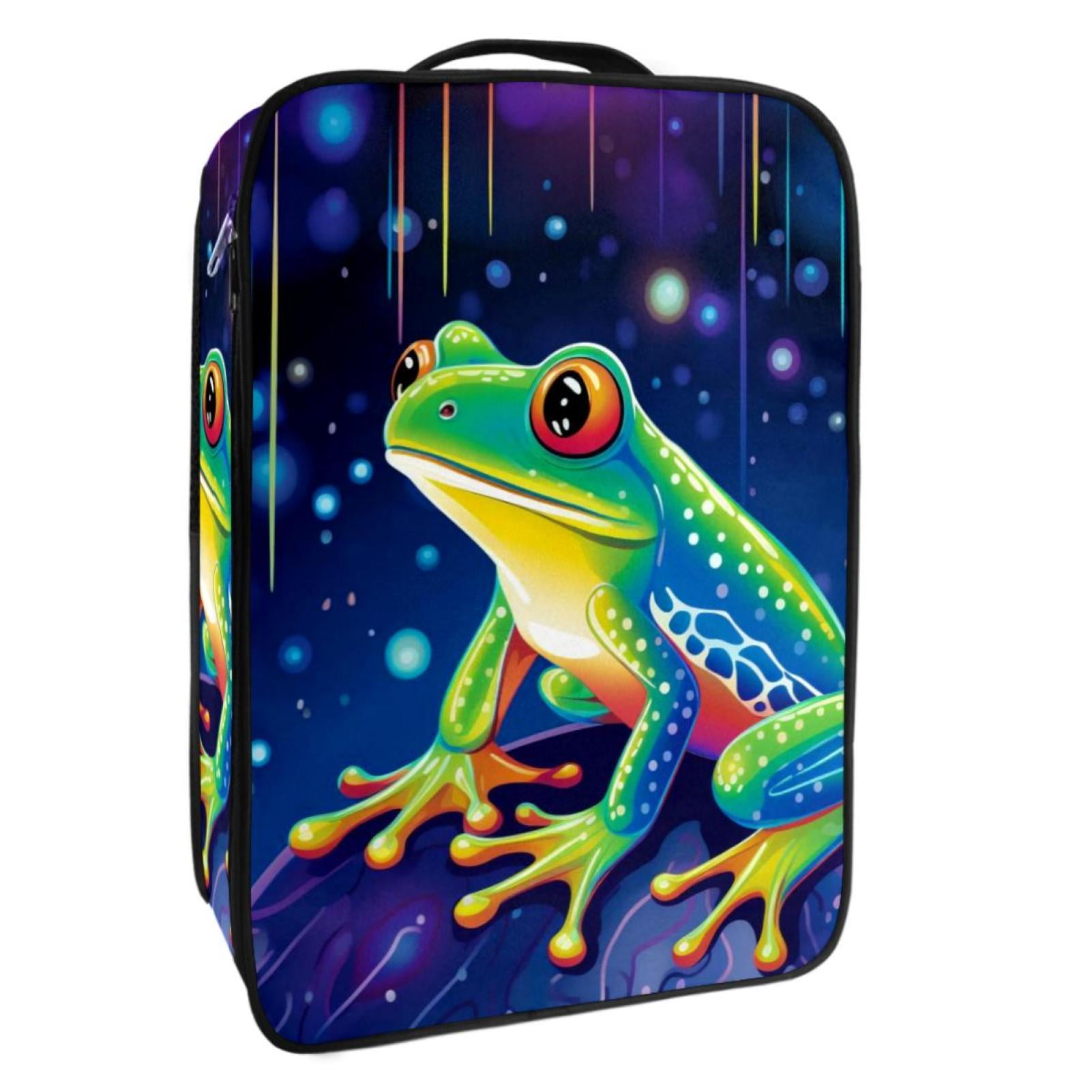 Starry Sky Frog Durable Polyester Shoe Storage Box - 23x31cm/9x12in ...