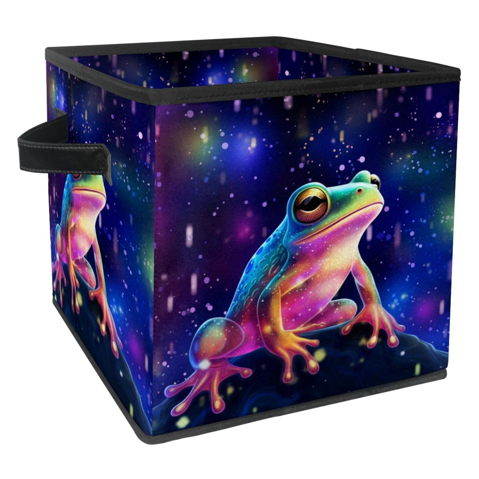 Starry Sky Frog Large Capacity Foldable Storage Basket Organizer Bins ...