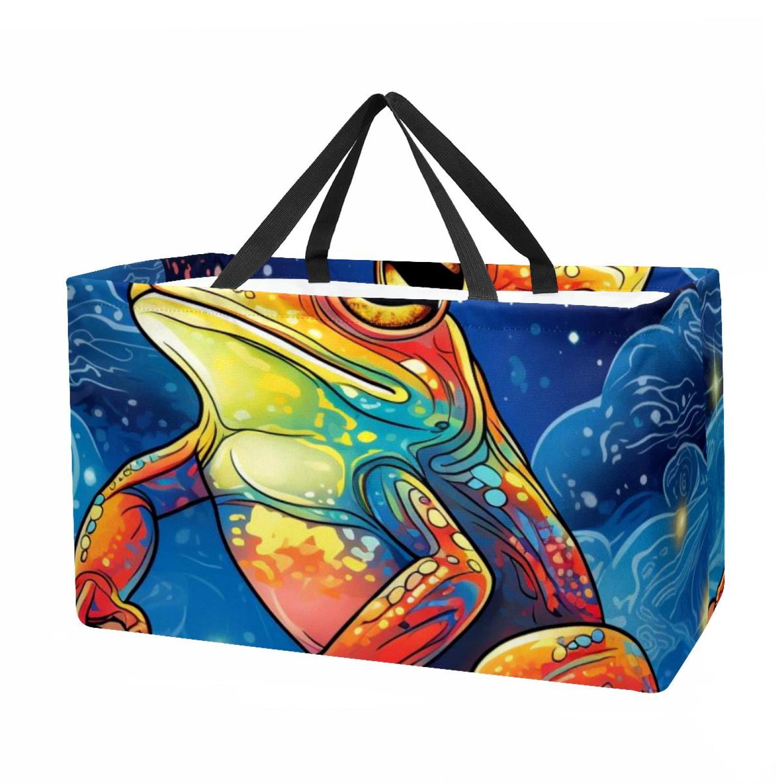 Starry Sky Frog Large Capacity Reusable Foldable Cube Organizer with ...
