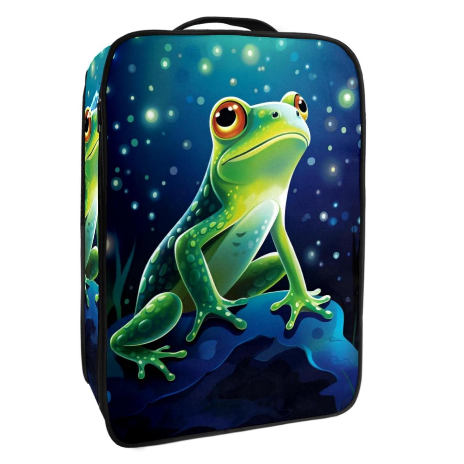 Starry Sky Frog Polyester Shoe Boxes - Spacious Storage Solution for ...